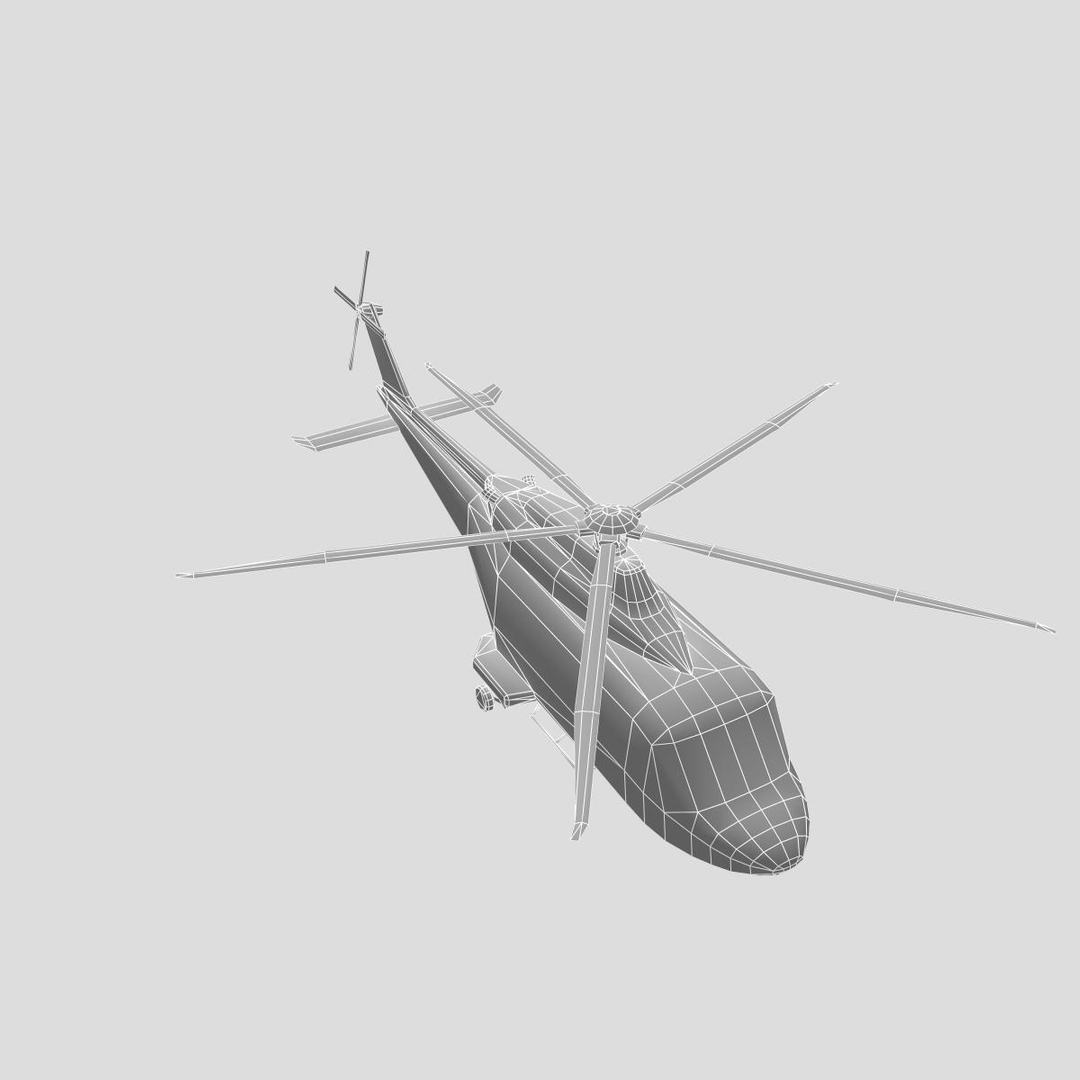 3d Agustawestland Aw-139 Low-poly Model