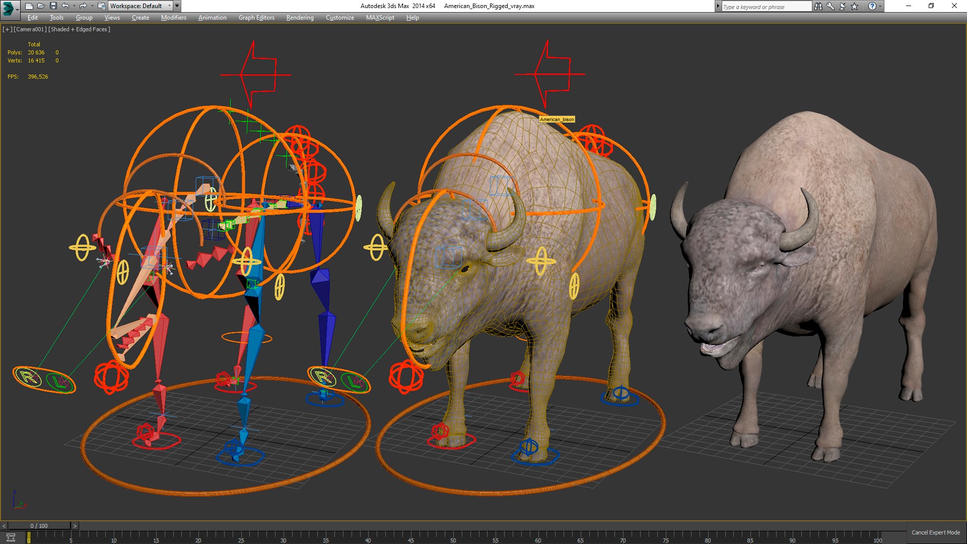 American Bison Rigged 3D Model - TurboSquid 2131033