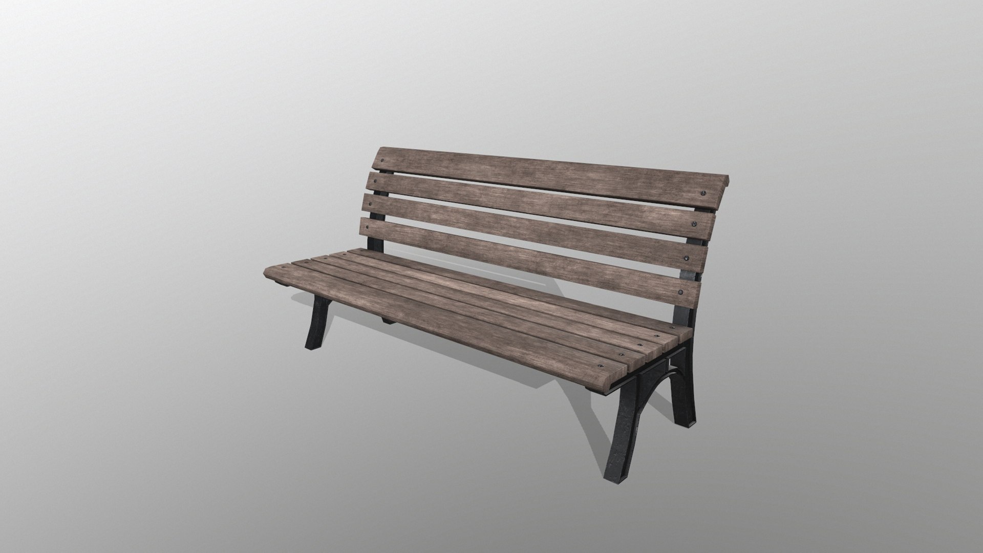 Street Bench Old 3D - TurboSquid 1736814