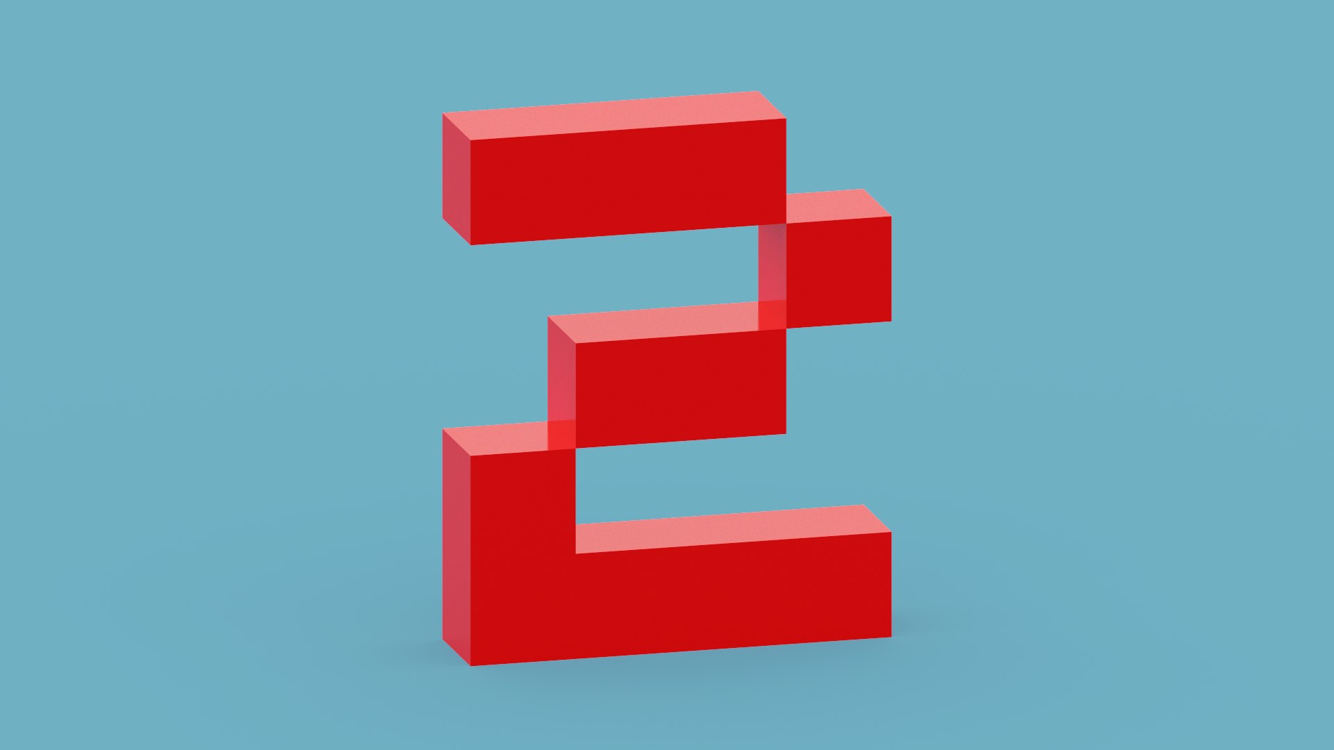 Voxel Number 2 3D Model - TurboSquid 1982831