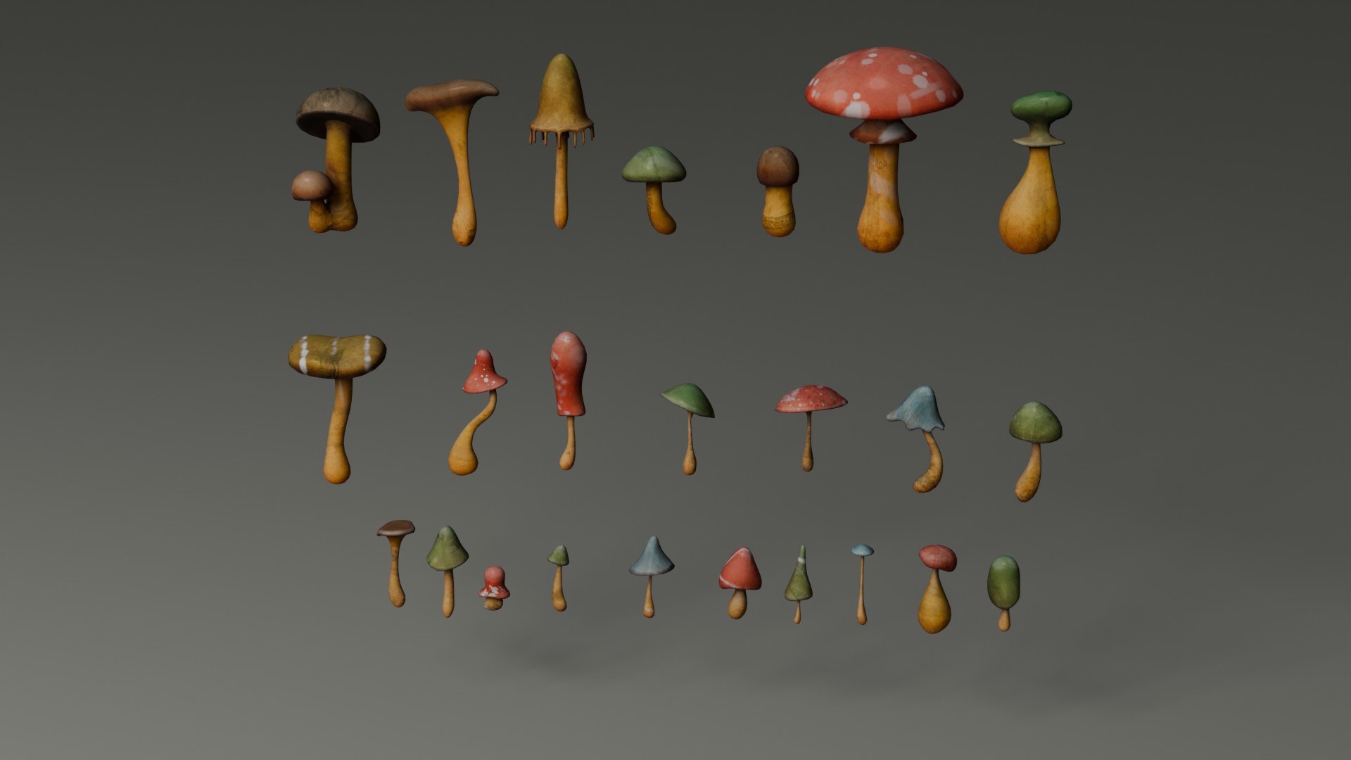 Mushroom Assets Model - TurboSquid 2467266