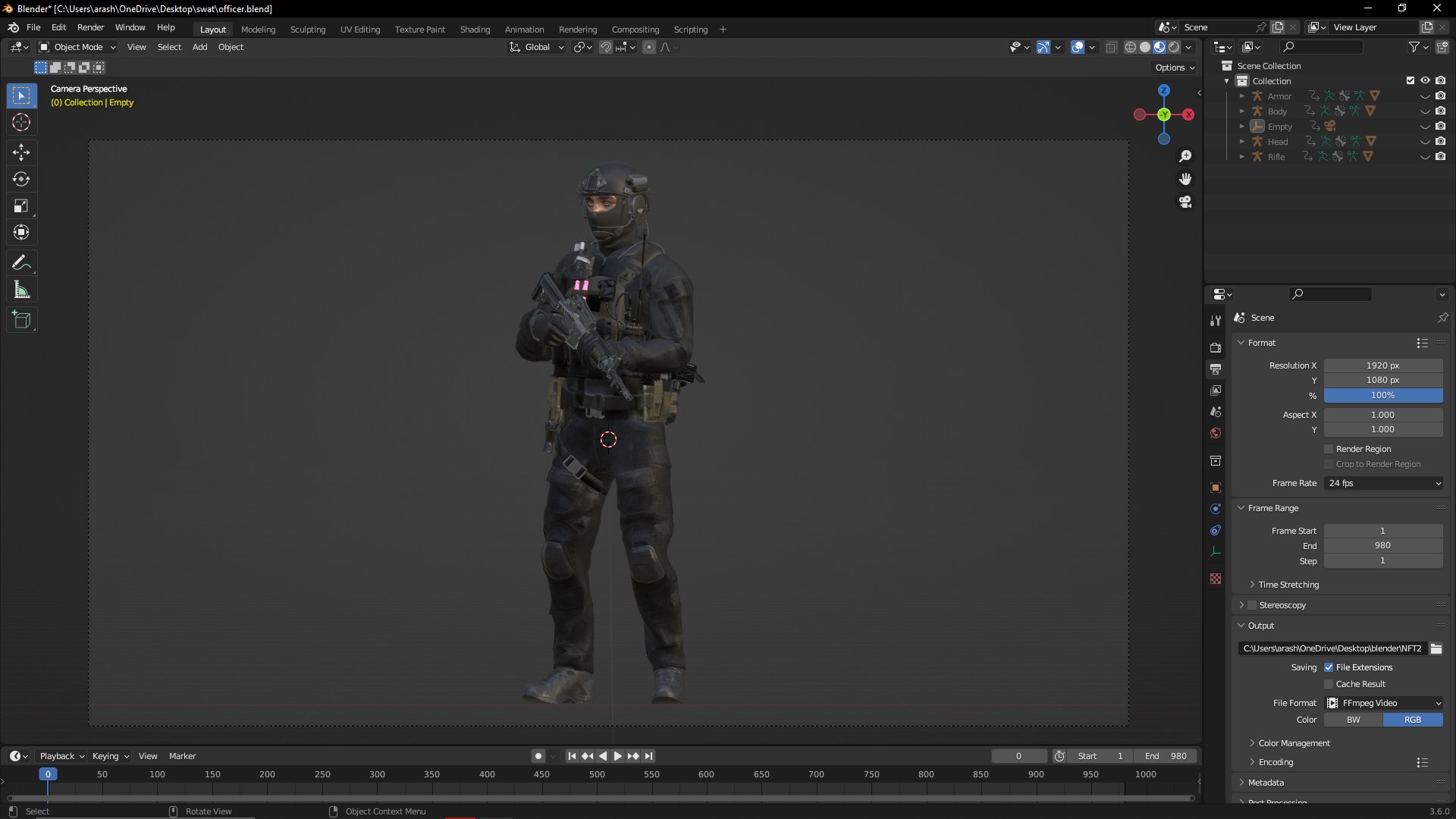 3D SWAT officer - TurboSquid 2096660