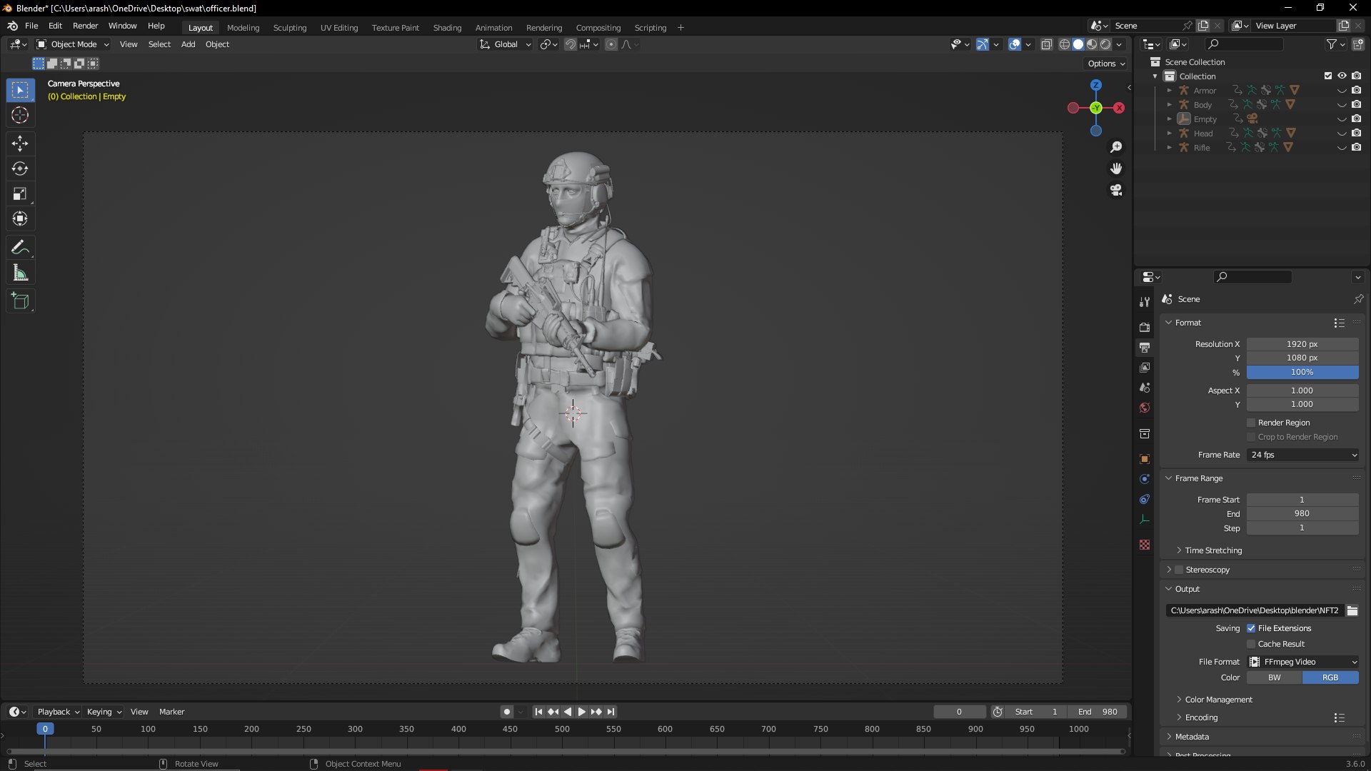 3D SWAT officer - TurboSquid 2096660