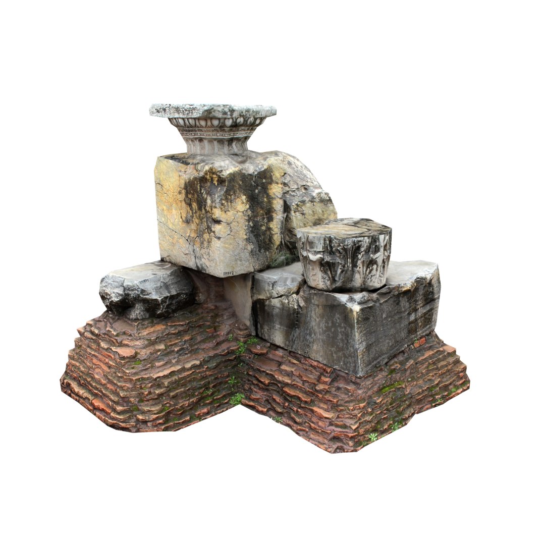 Stone Wrecked Building 3D Model | 1143899 | TurboSquid