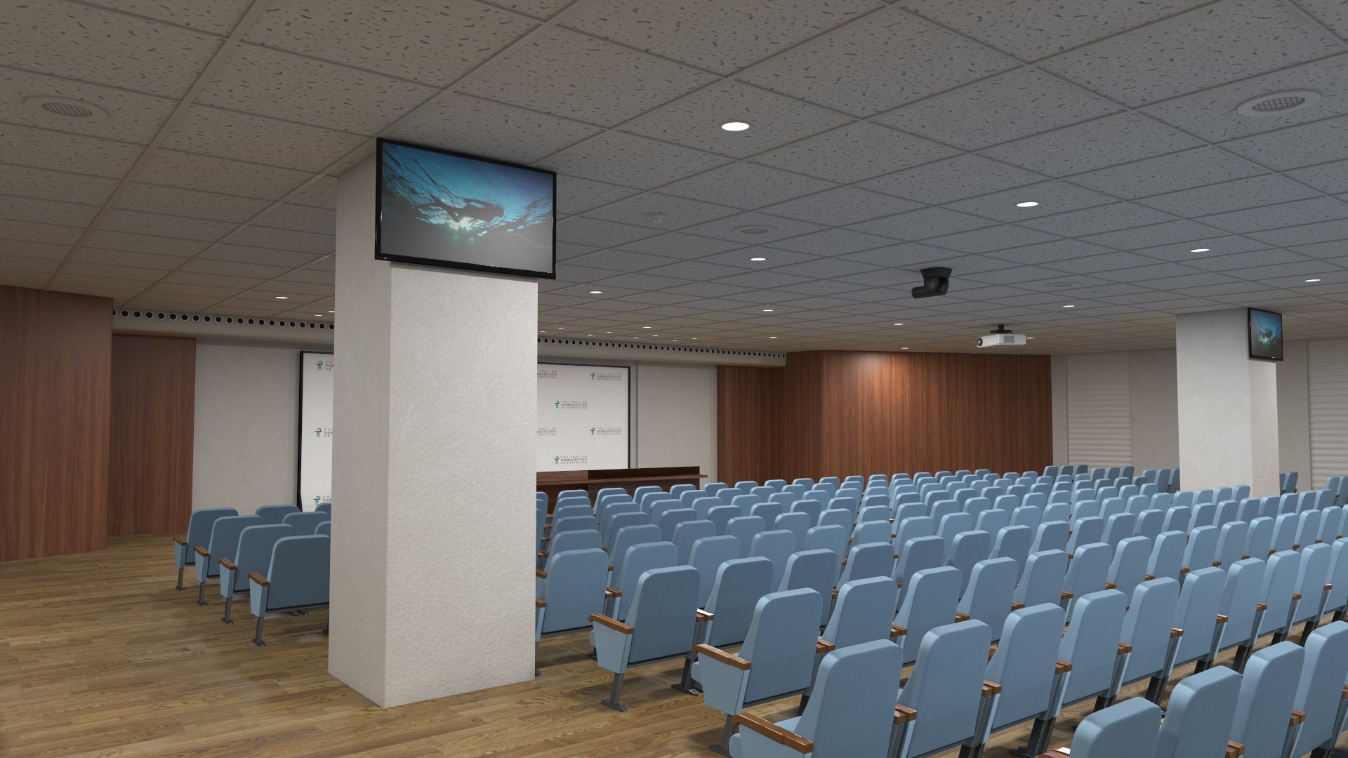 Conference Hall Filling Light 3D Model - TurboSquid 2116191