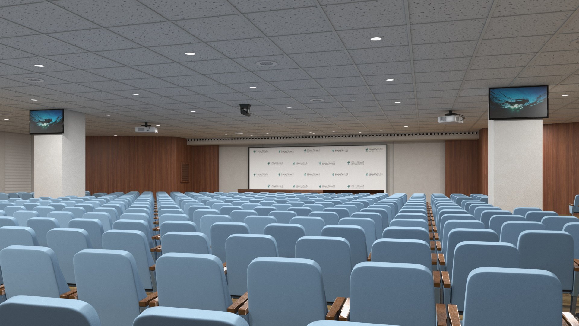 Conference Hall Filling Light 3D Model - TurboSquid 2116191