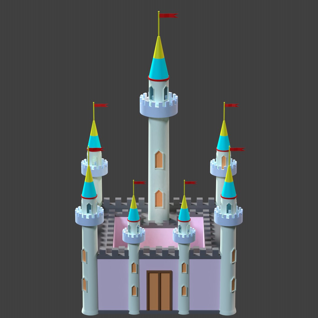 3D Simple Cartoon Medieval Castle - TurboSquid 1488410