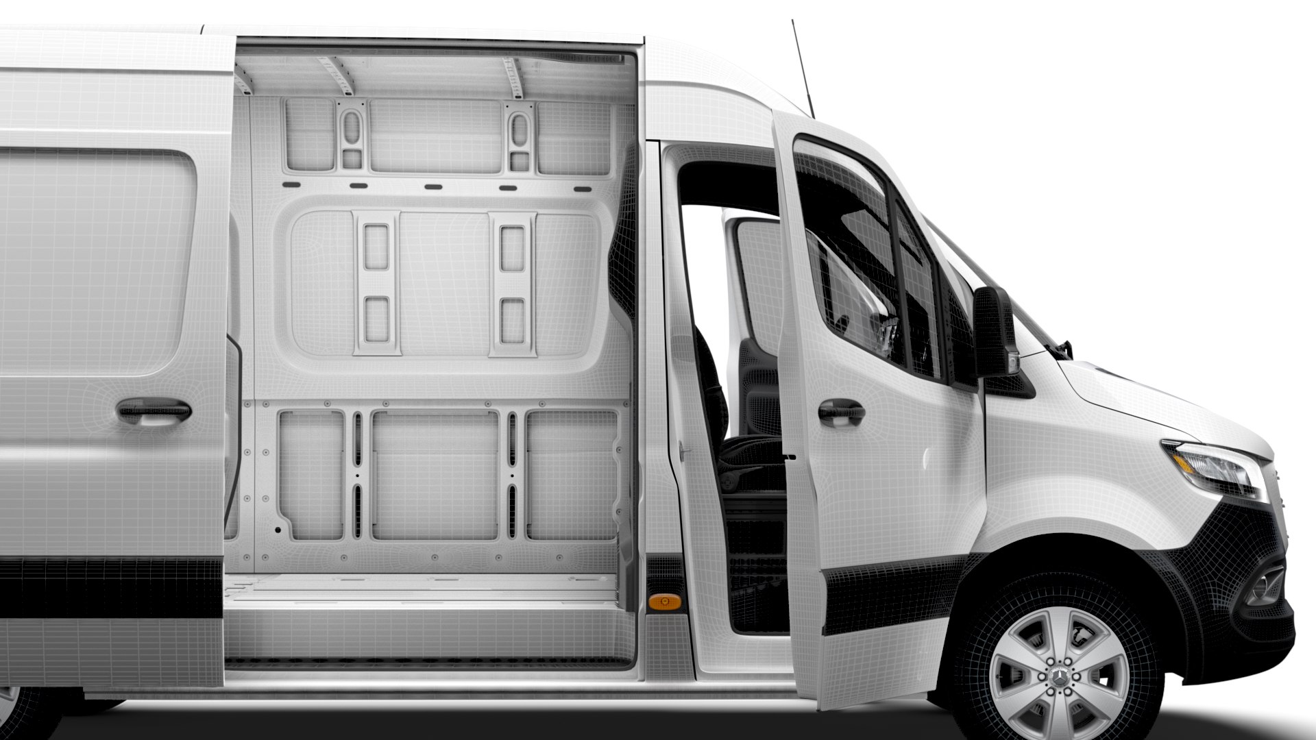 Mercedes Benz Sprinter Panel Van L2H2 RWD HQInterior 2024 3D ...