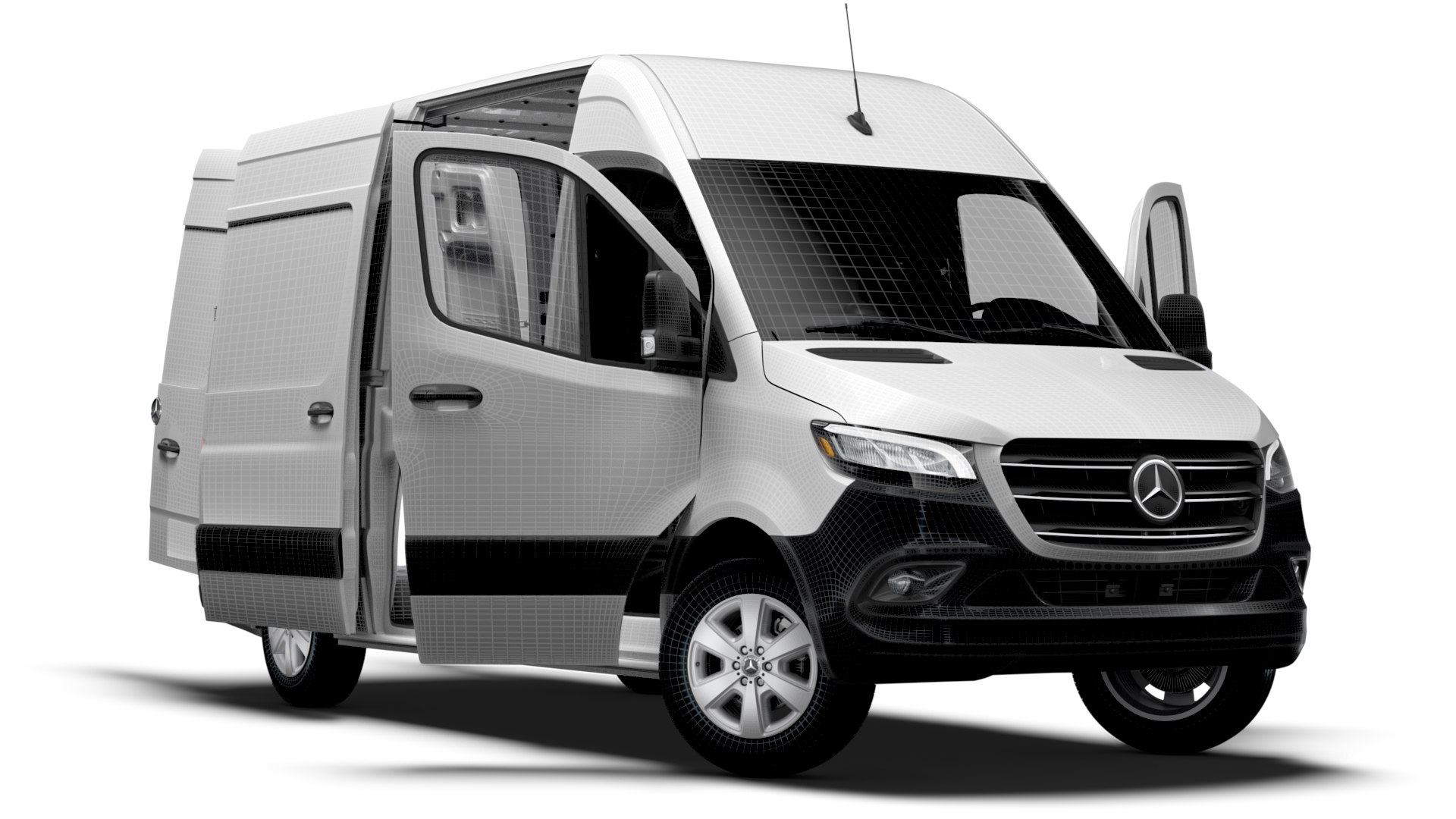 Mercedes Benz Sprinter Panel Van L2H2 RWD HQInterior 2024 3D ...