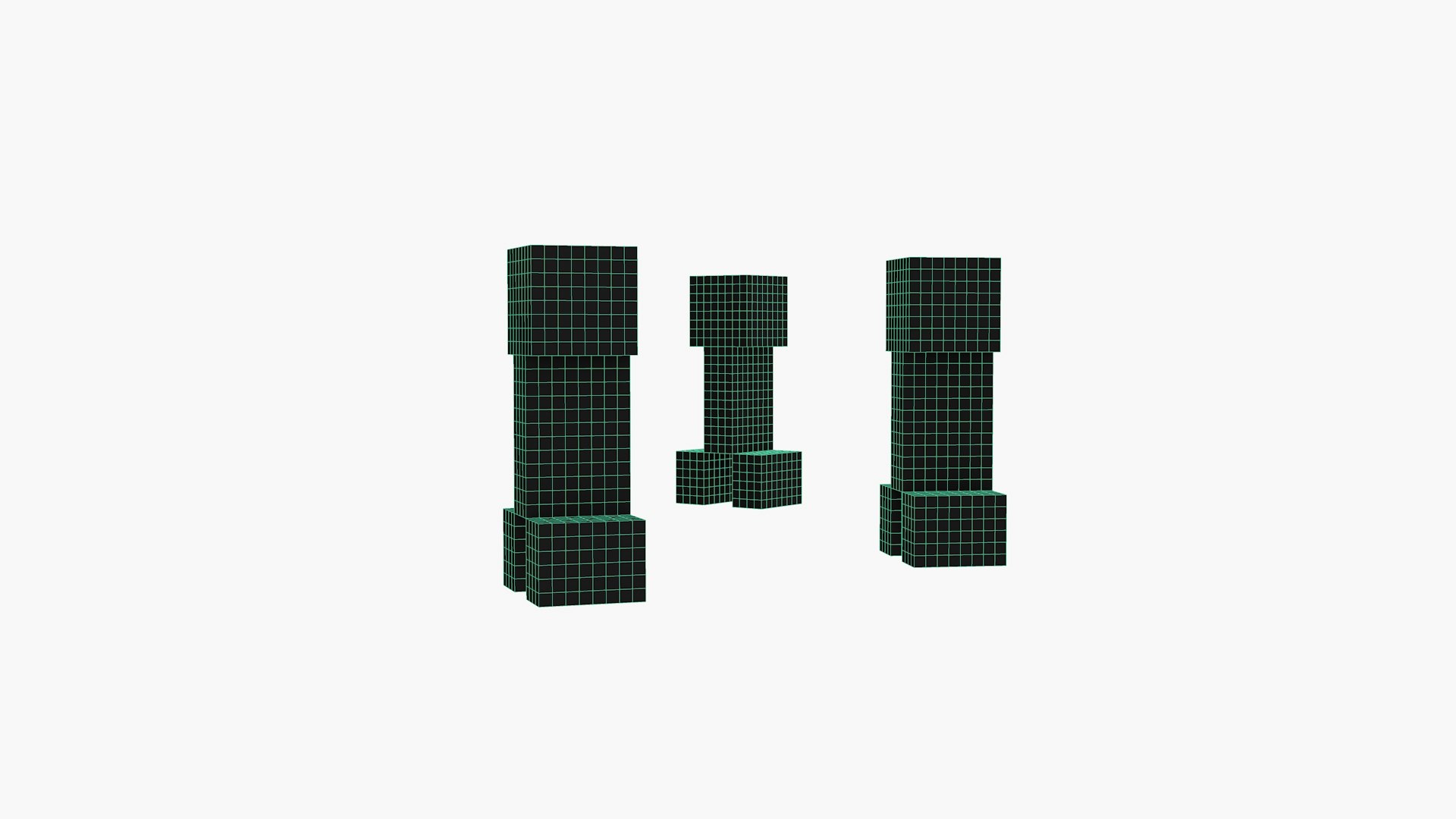 3D Minecraft Creeper Model - TurboSquid 1842652