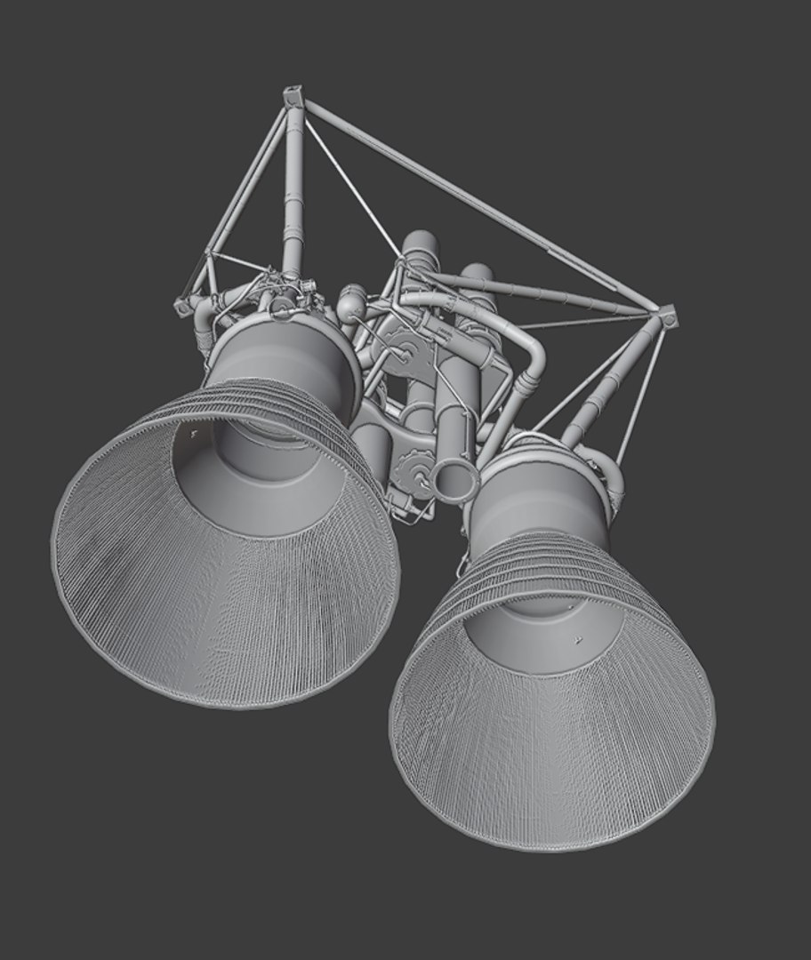 3D Lr-87 Rocket Engine Titan - TurboSquid 1641142