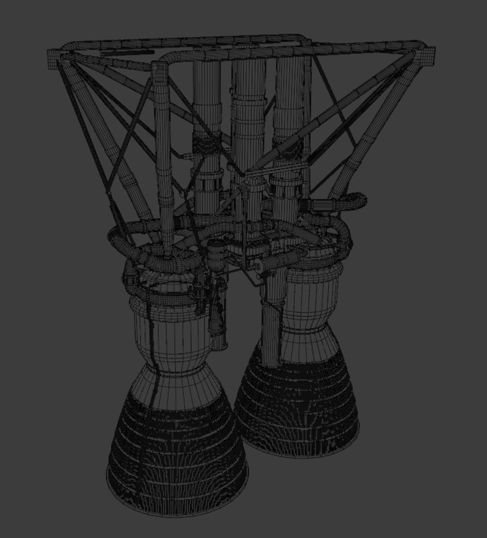 3D Lr-87 Rocket Engine Titan - TurboSquid 1641142