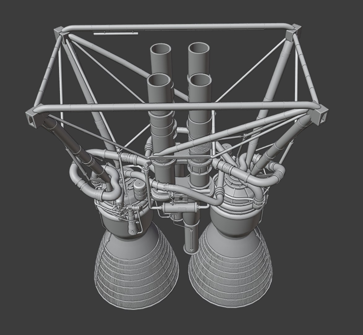 3D Lr-87 Rocket Engine Titan - TurboSquid 1641142