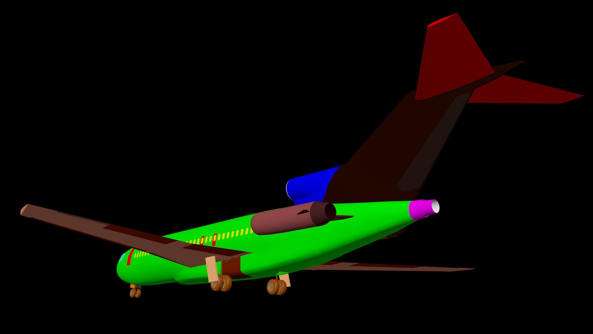3D Boeing 727-100 Model - TurboSquid 2085382