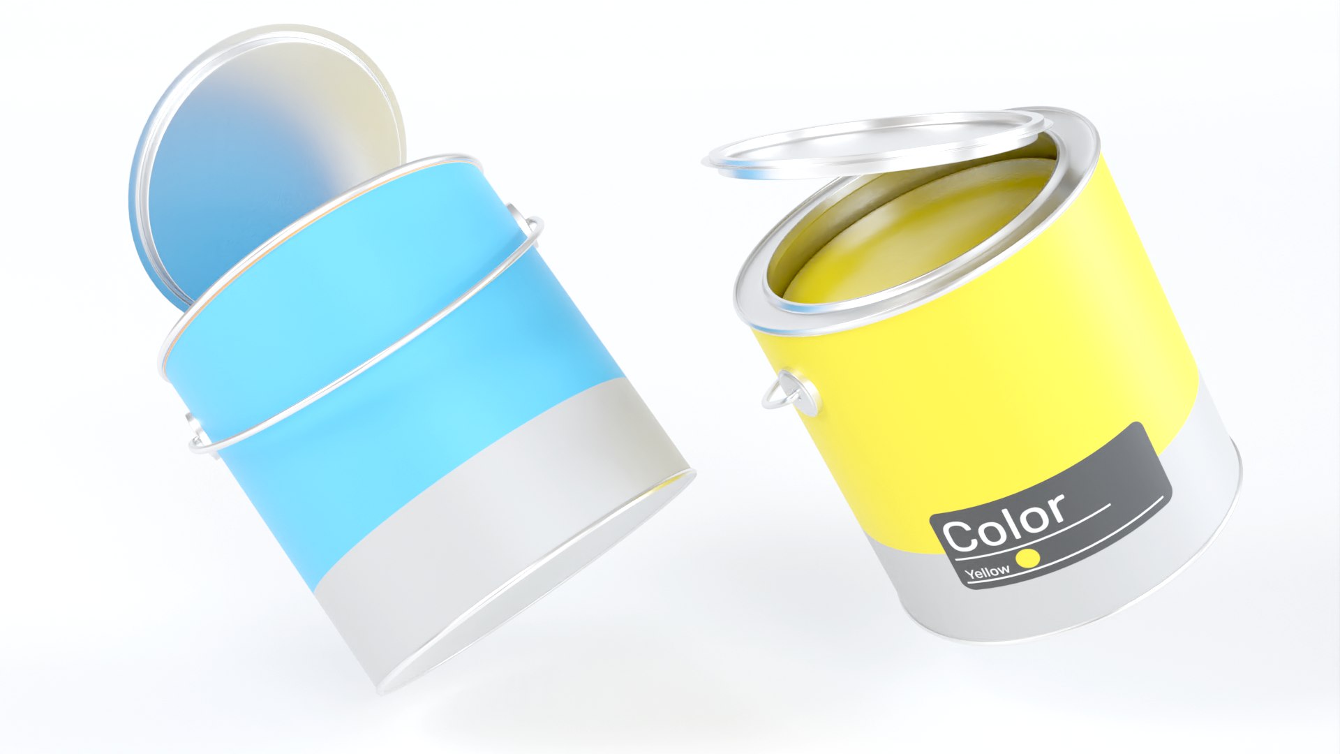 Paint Bucket Colors 3D Model - TurboSquid 2082508