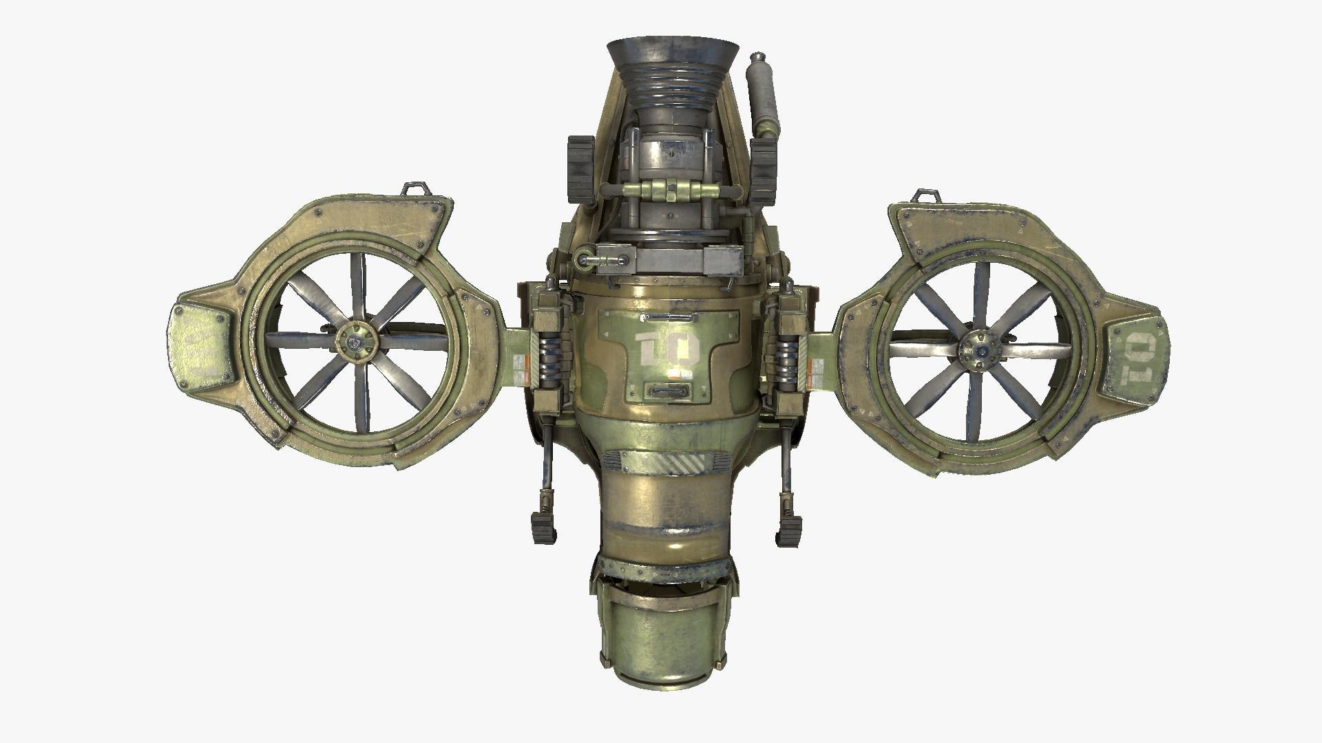 Sci-Fi Hovercraft Helicopter VTOL Tiltrotor Glider Plane Flying ...