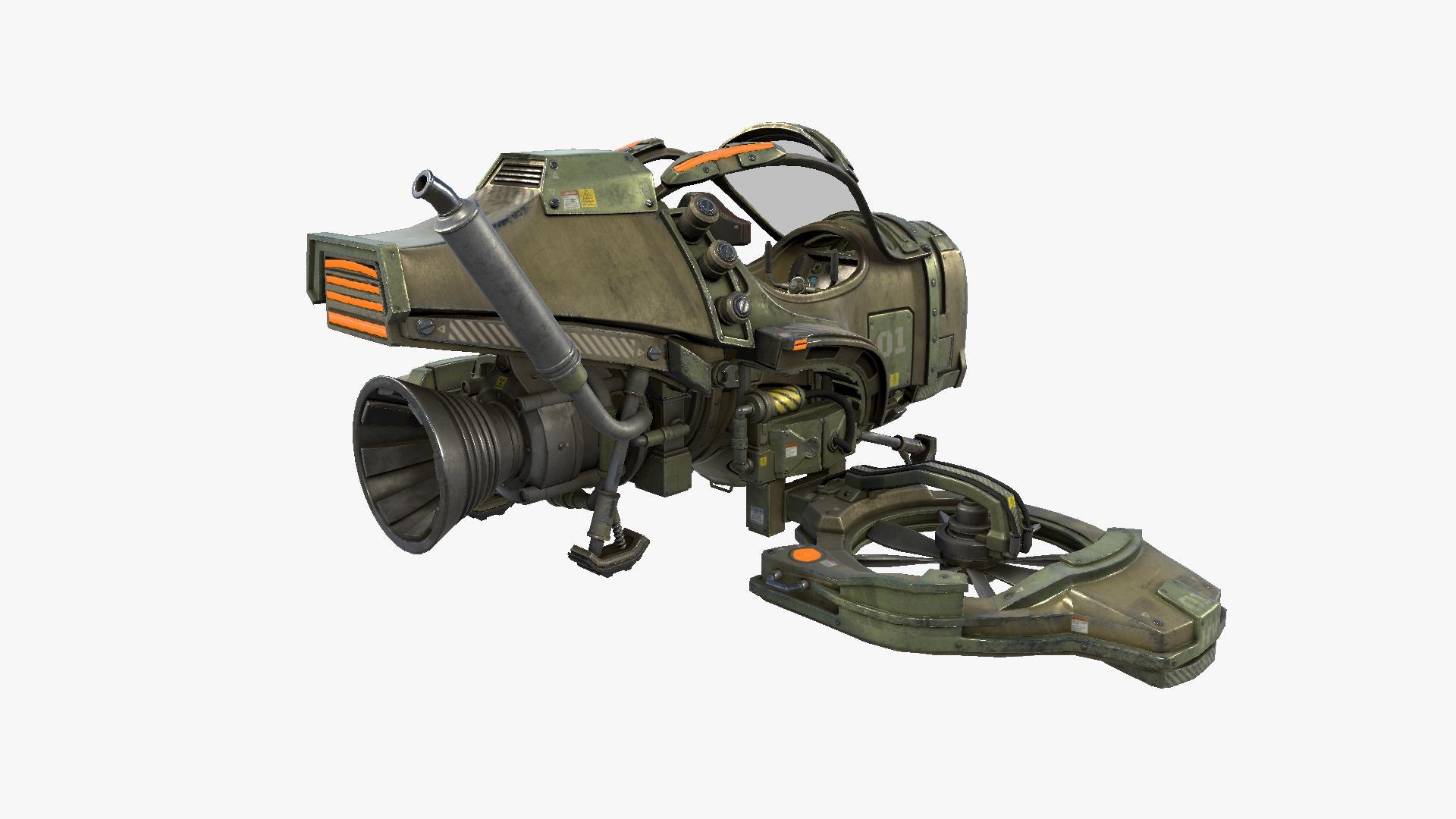 Sci-Fi Hovercraft Helicopter VTOL Tiltrotor Glider Plane Flying ...