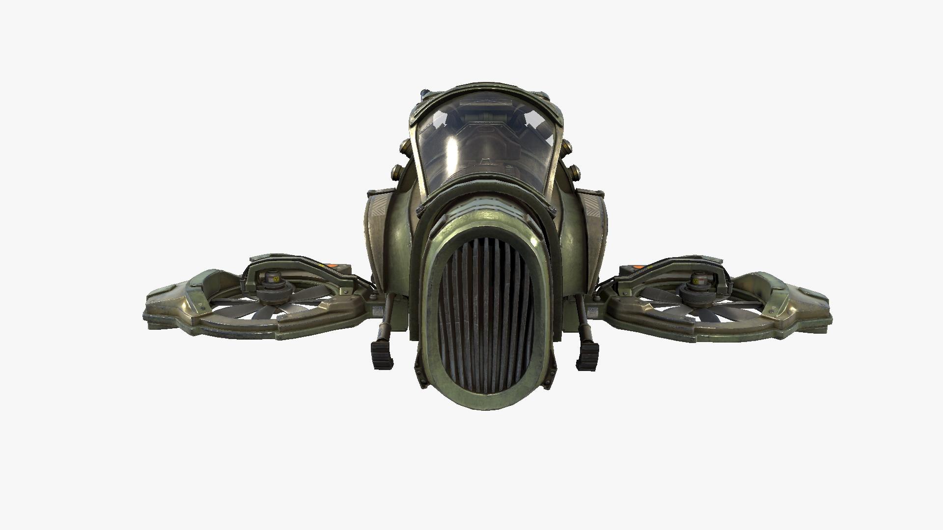 Sci-Fi Hovercraft Helicopter VTOL Tiltrotor Glider Plane Flying ...