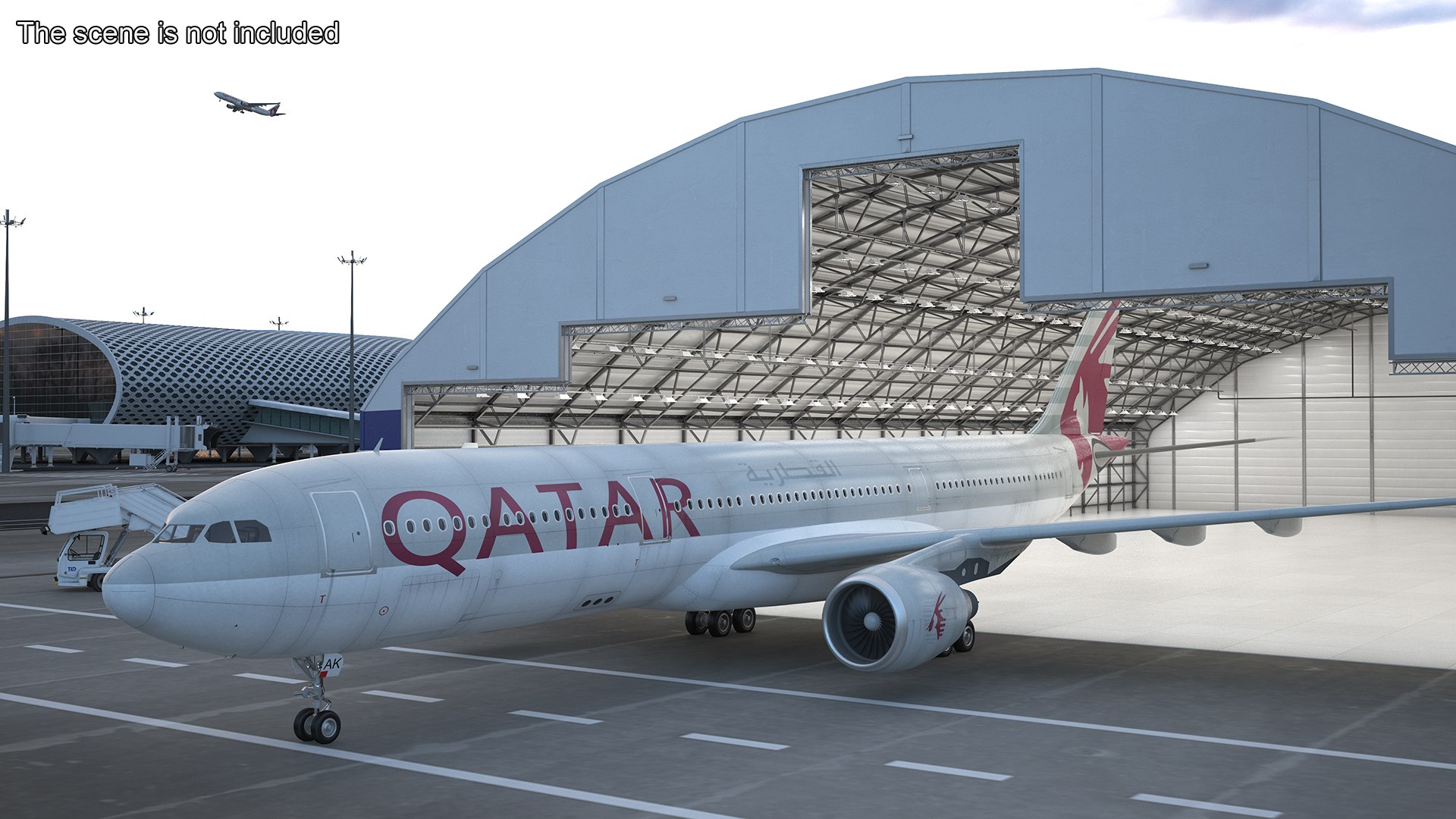 Qatar Airways Airbus A330-300 Rigged 3D - TurboSquid 2315172