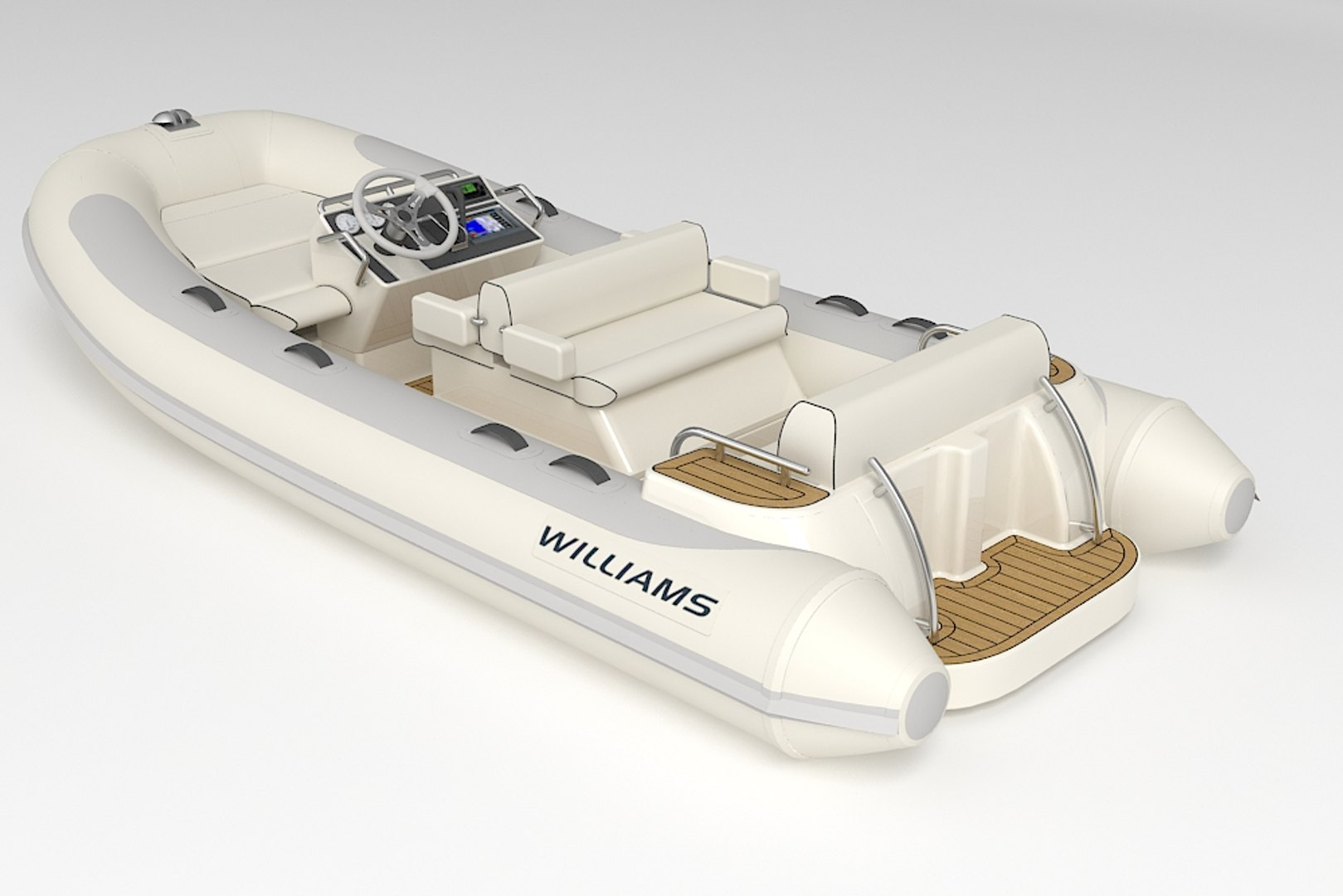 Williams D445 Tender Motorboat 3ds