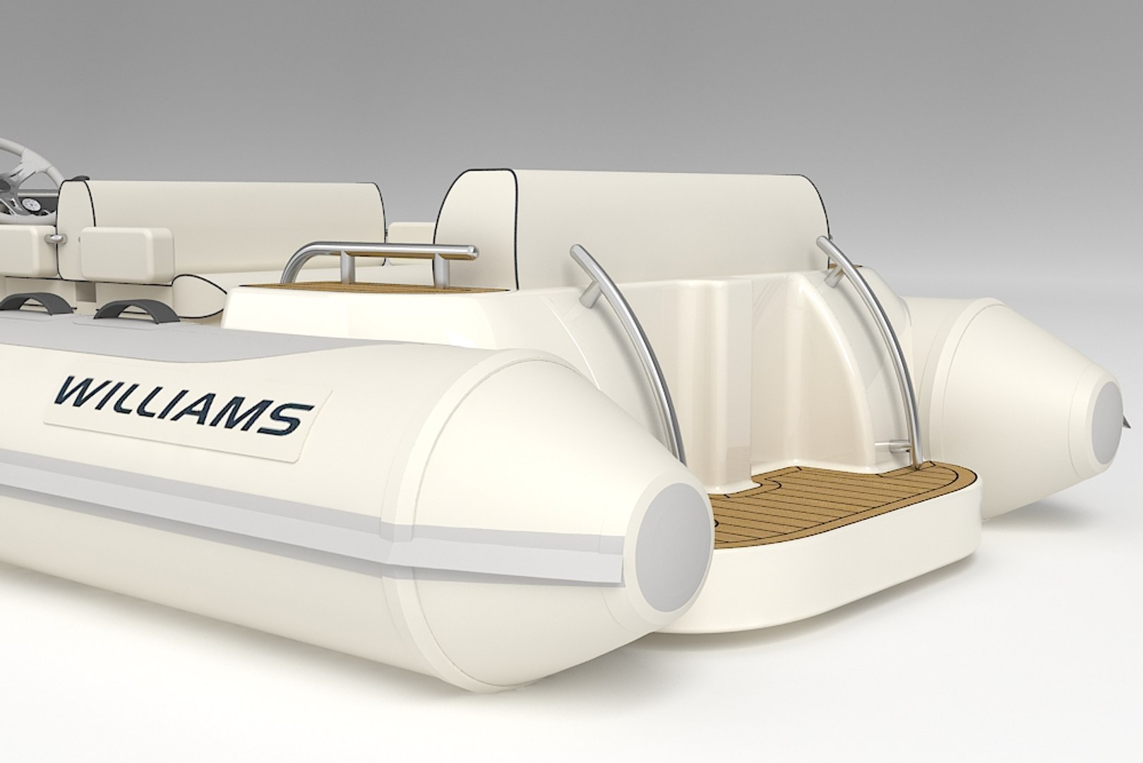 Williams D445 Tender Motorboat 3ds