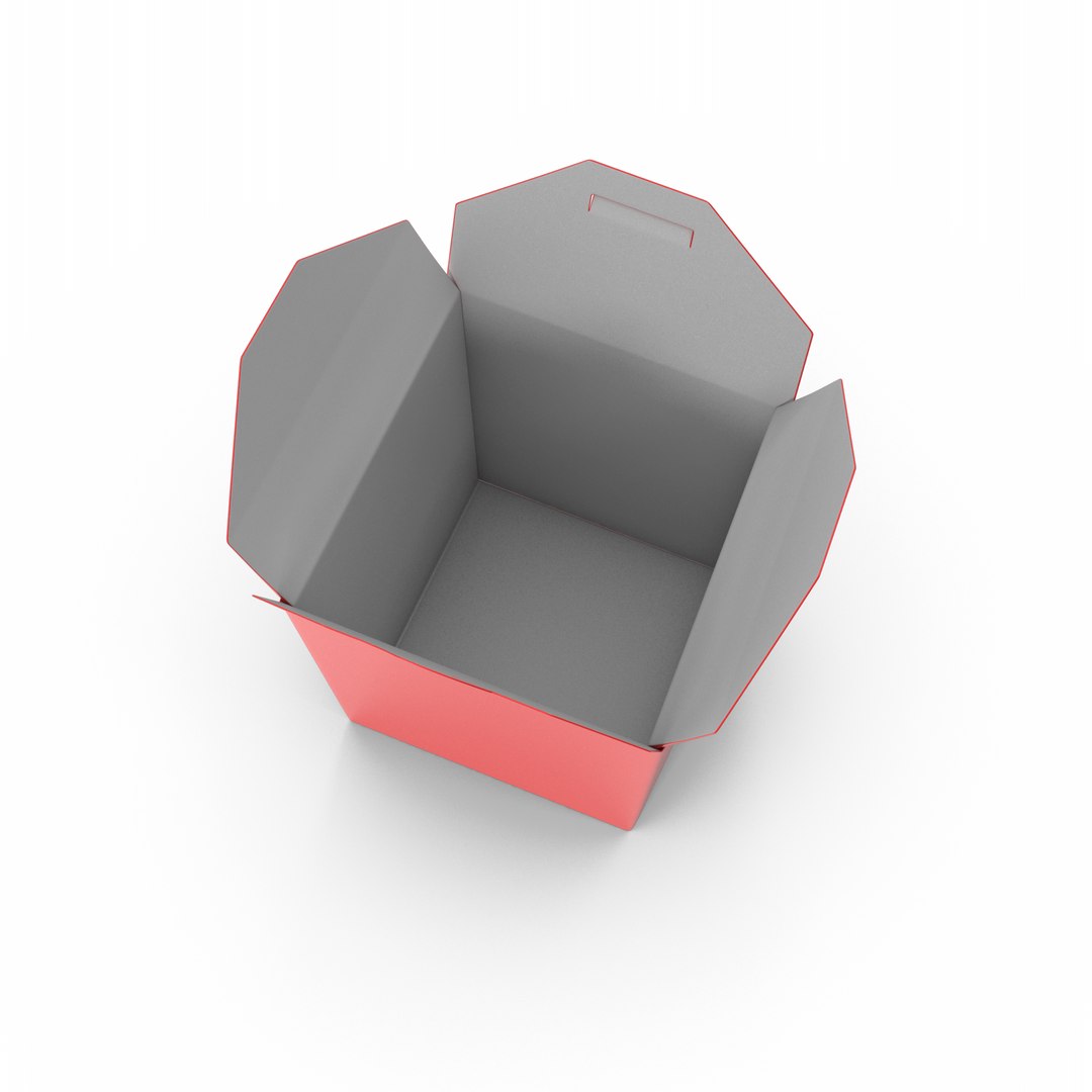 Red Food Box 3D - TurboSquid 2066657