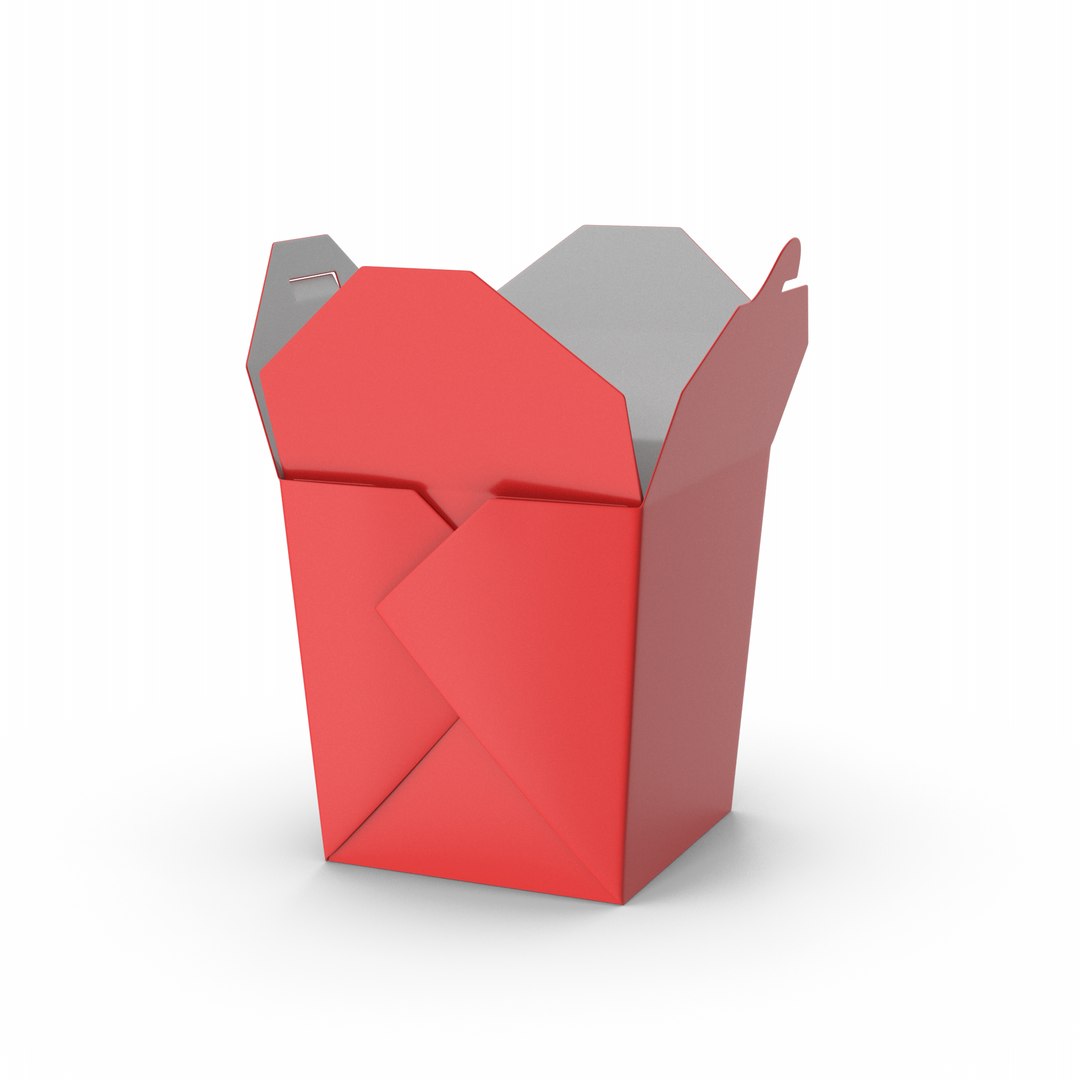 Red Food Box 3D - TurboSquid 2066657