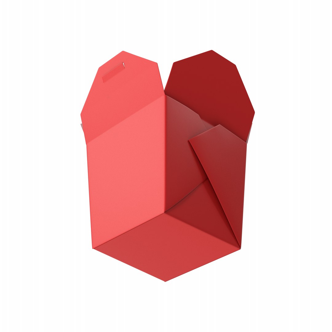 Red Food Box 3D - TurboSquid 2066657