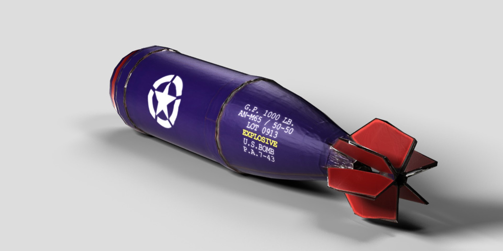 3d Model Wwii Bomb