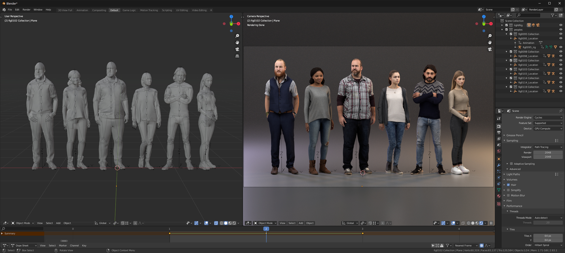 3D rigged - characters animate crowd - TurboSquid 1592699