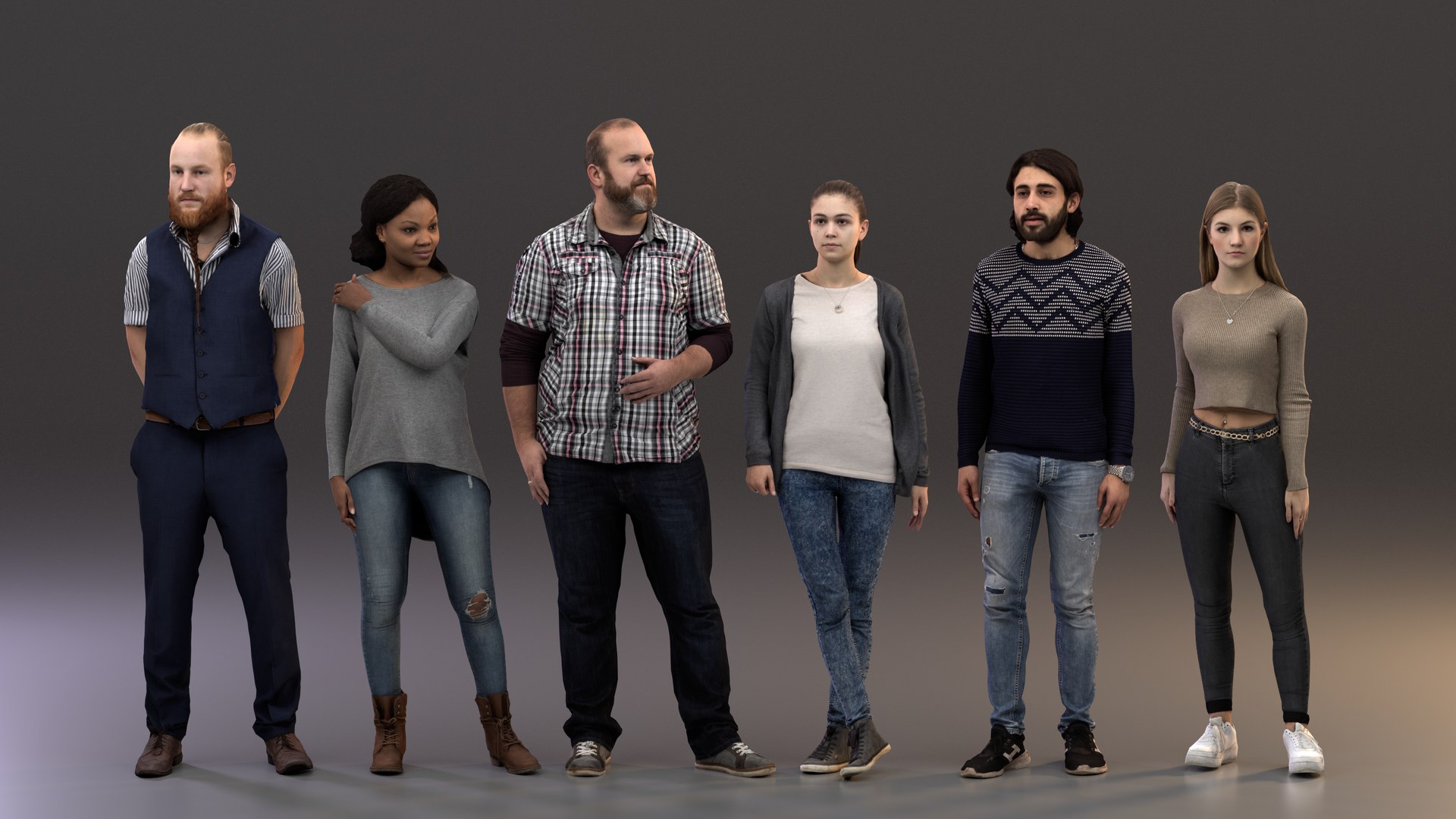 3D Rigged - Characters Animate Crowd - TurboSquid 1592699
