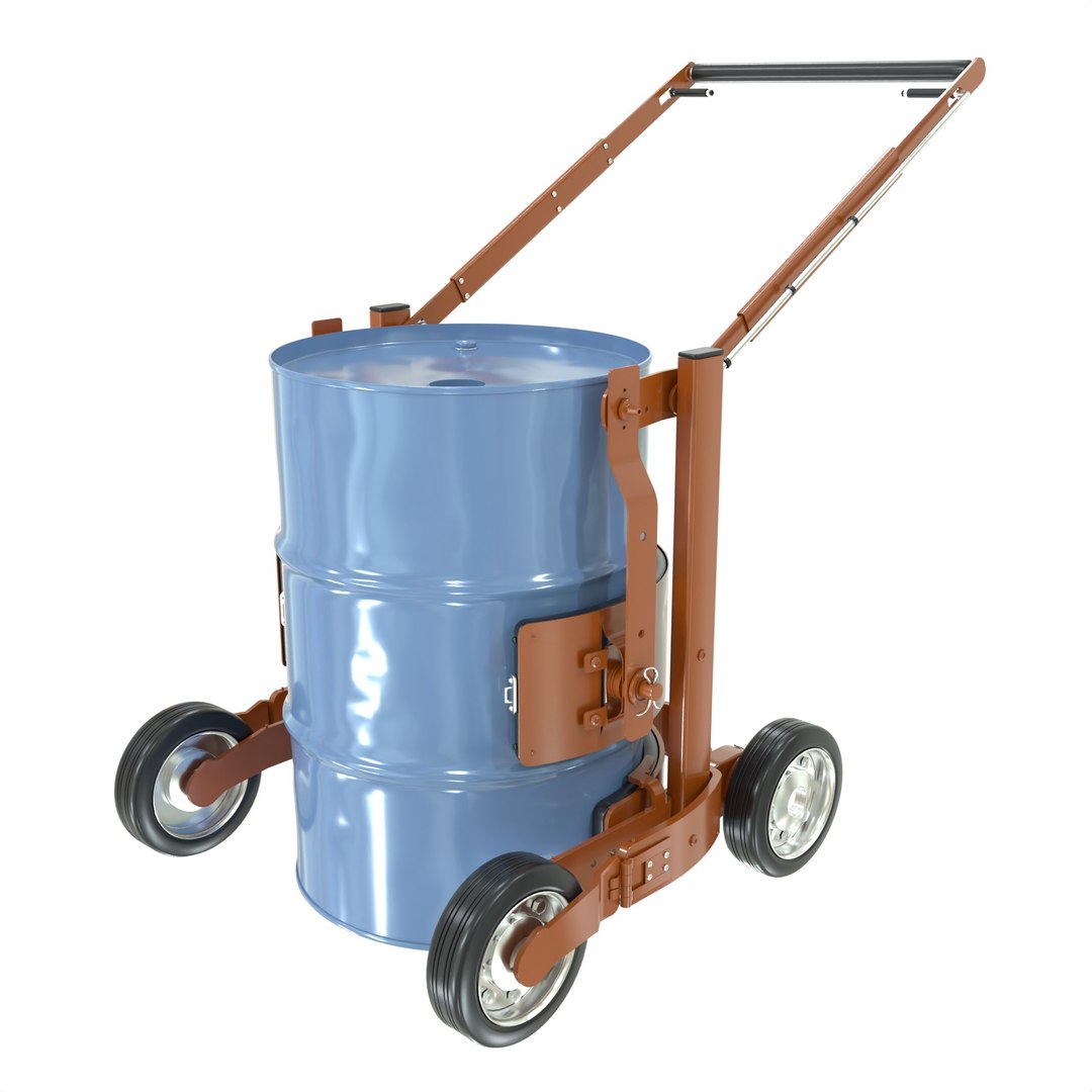 3D Cart With A Barrel Model - TurboSquid 2182655