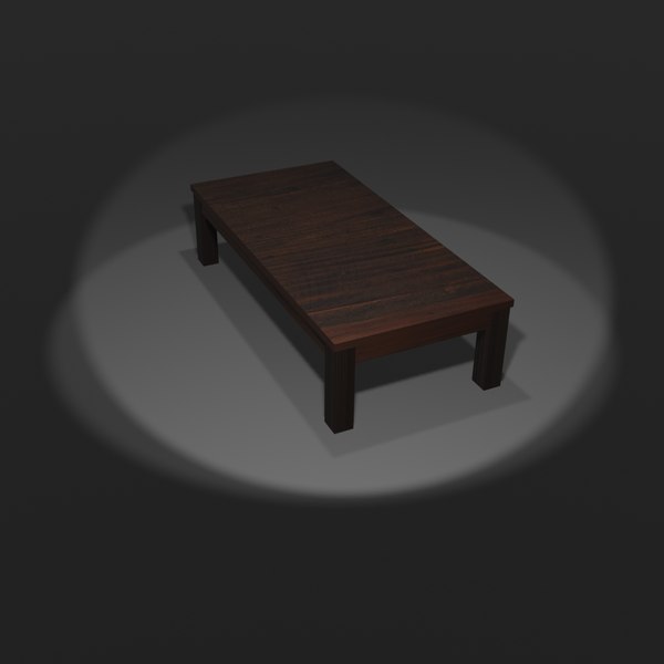 Table dark wood 3D - TurboSquid 1599607