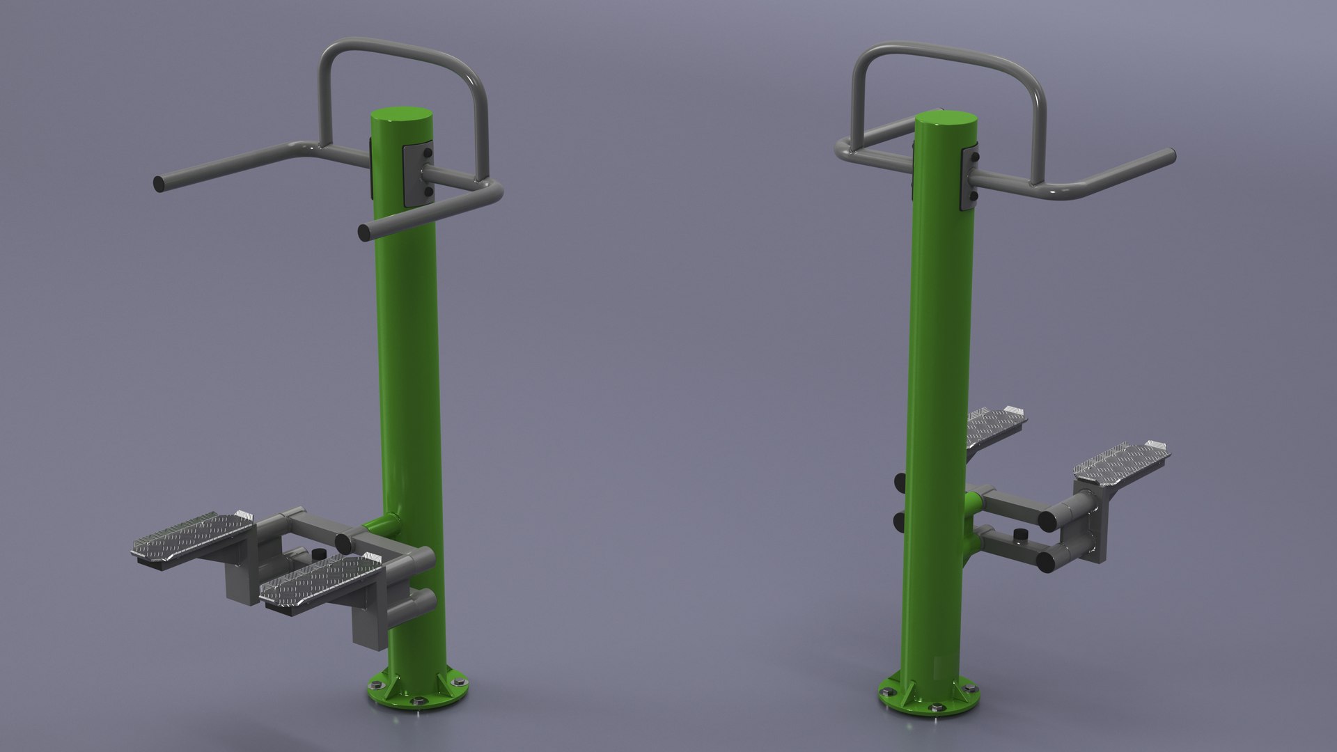 3D Model Outdoor Stepper Fitness Equipment Green - TurboSquid 2046459