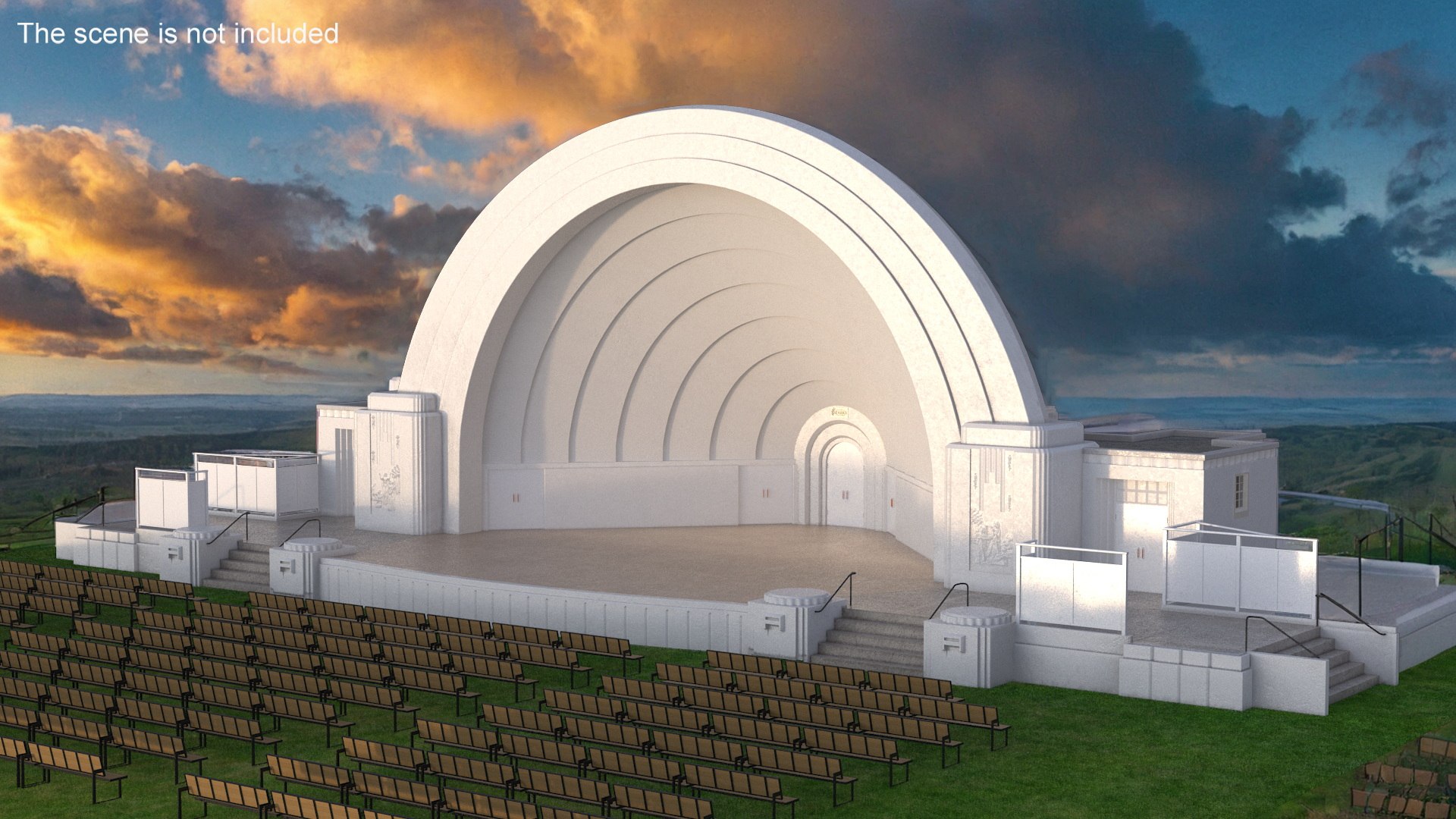 Art Deco Open Air Stage 3D Model - TurboSquid 2300569