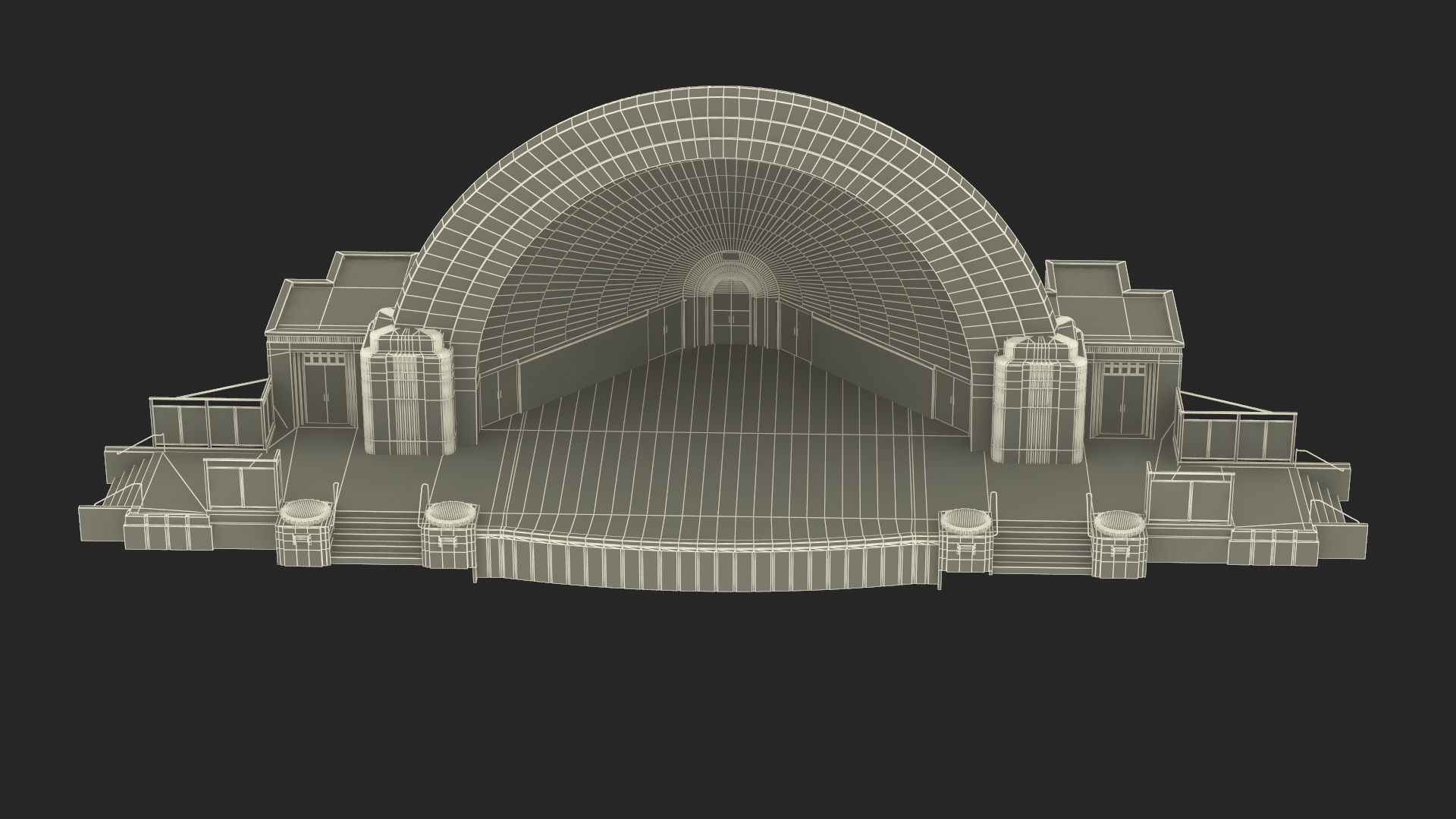 Art Deco Open Air Stage 3D Model - TurboSquid 2300569