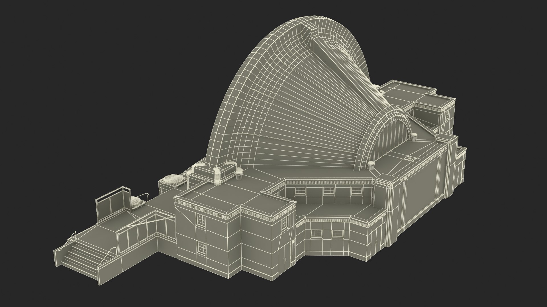 Art Deco Open Air Stage 3D Model - TurboSquid 2300569