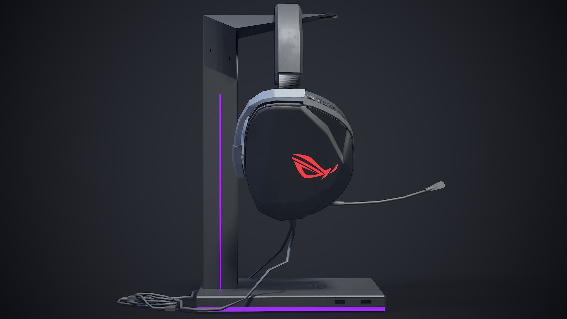 Asus ROG Theta Gaming Headphones PBR Model - TurboSquid 1884307