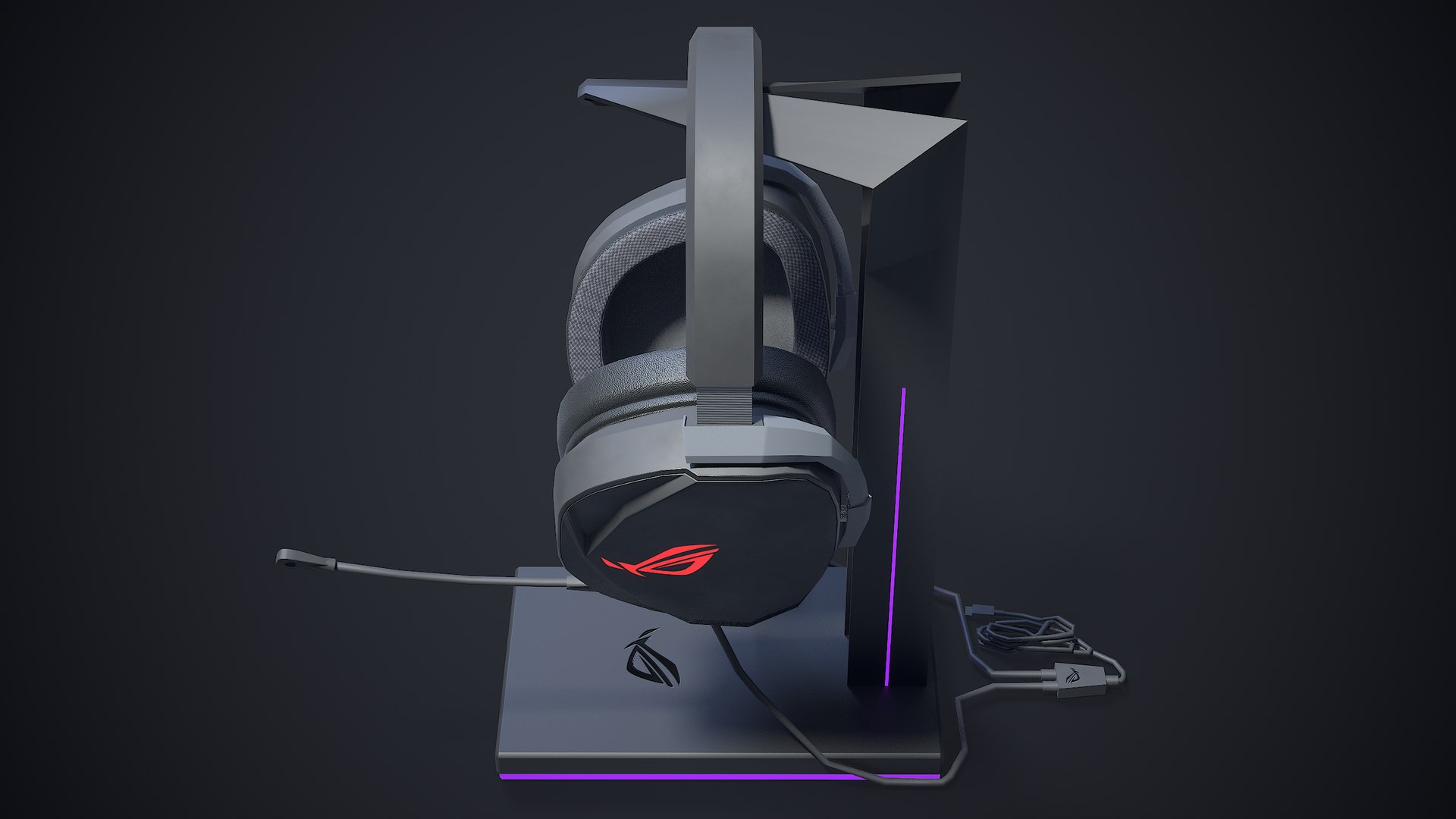 Asus ROG Theta Gaming Headphones PBR Model - TurboSquid 1884307