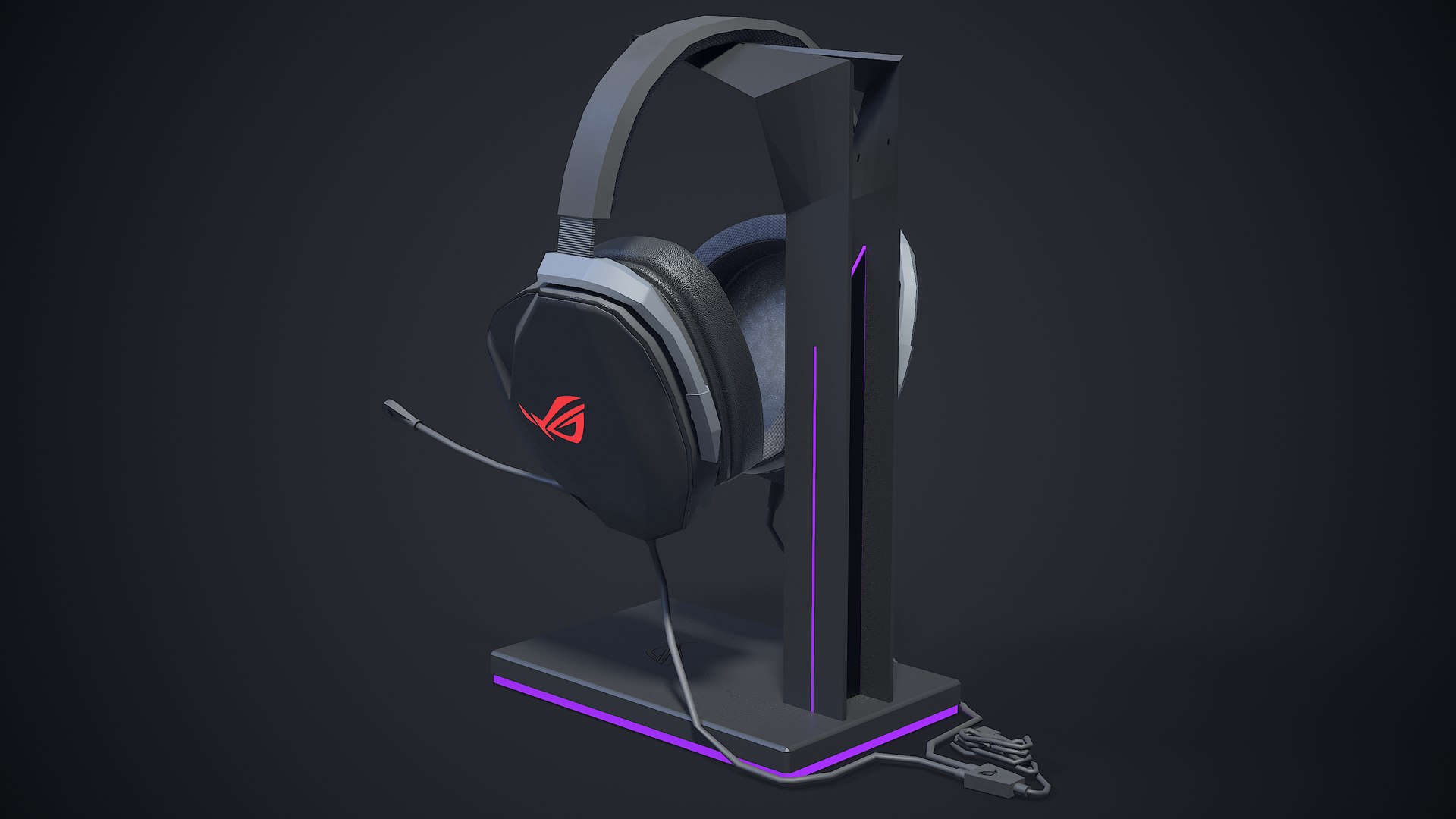 Asus ROG Theta Gaming Headphones PBR Model - TurboSquid 1884307