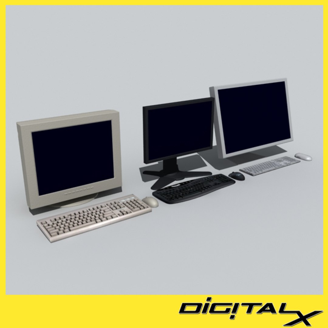 computer monitors keyboards 3ds