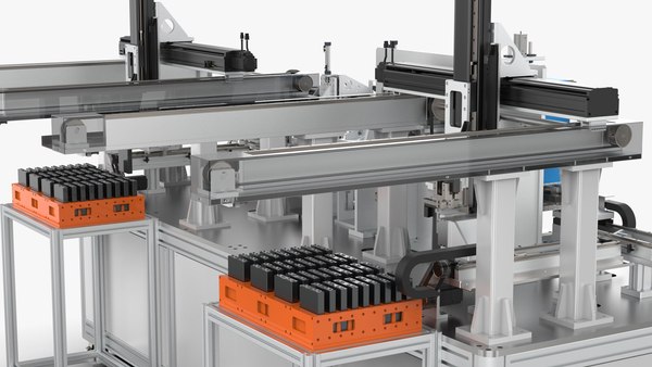 Automatic Battery Tray Loading and Unloading Coating Machine 3D 모델 ...