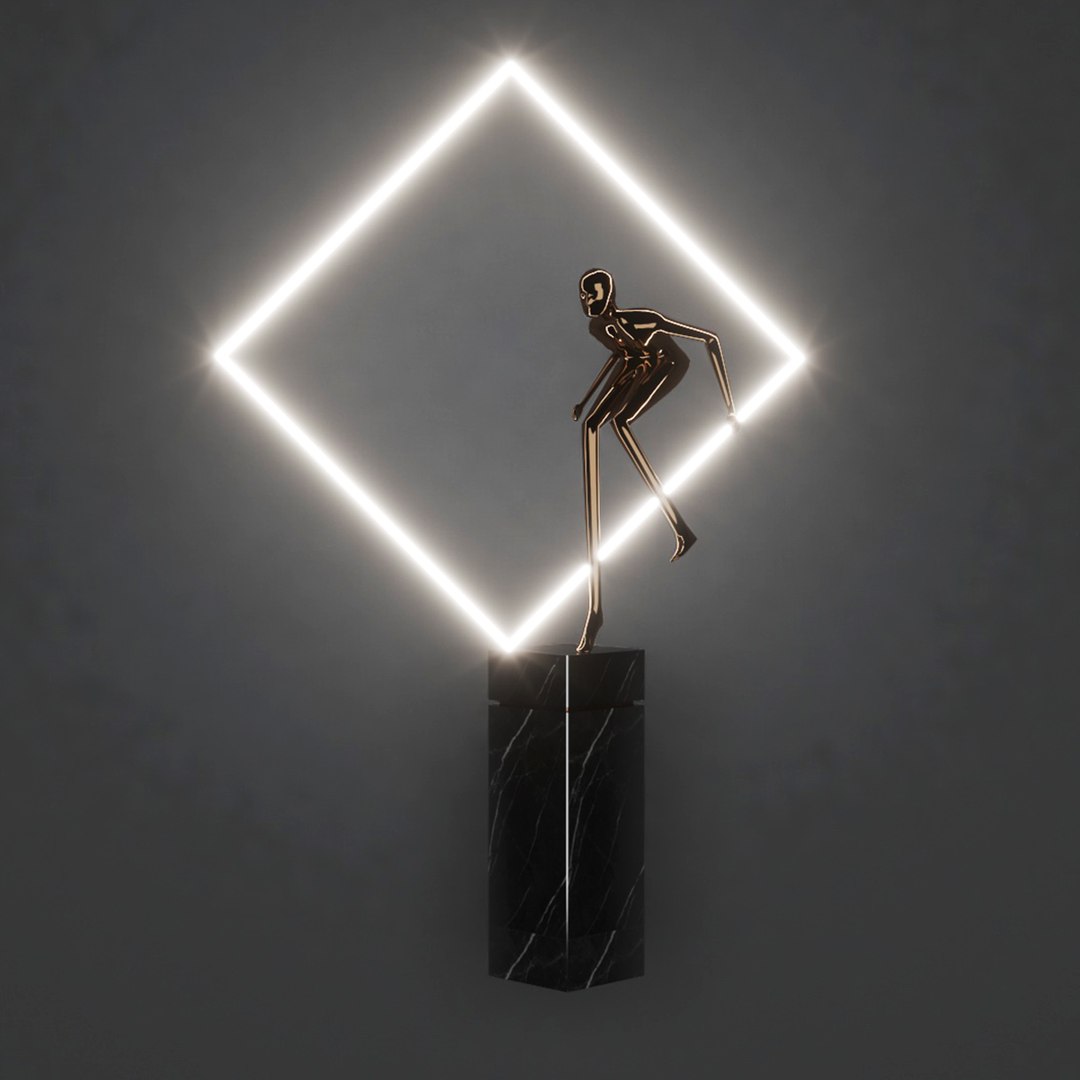 3D Male Sculpture Light - TurboSquid 1937363
