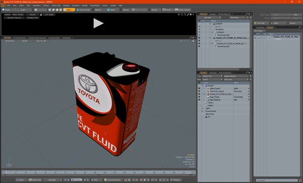 Lata Metálica Toyota CVT FLUID 4L Modelo 3D - TurboSquid 1951060