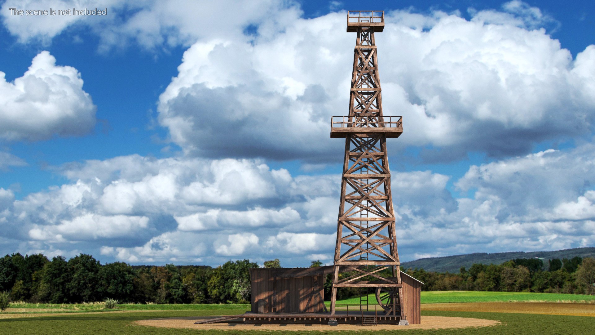 Old Wooden Oil Derrick 3D Model - TurboSquid 1987008
