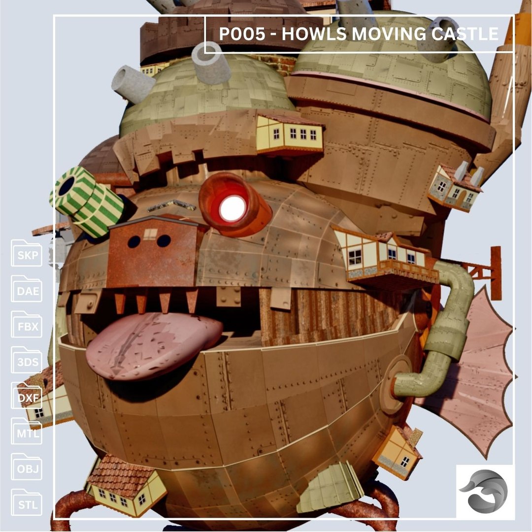 3D P005 HOWLS MOVING CASTLE Model - TurboSquid 2051349