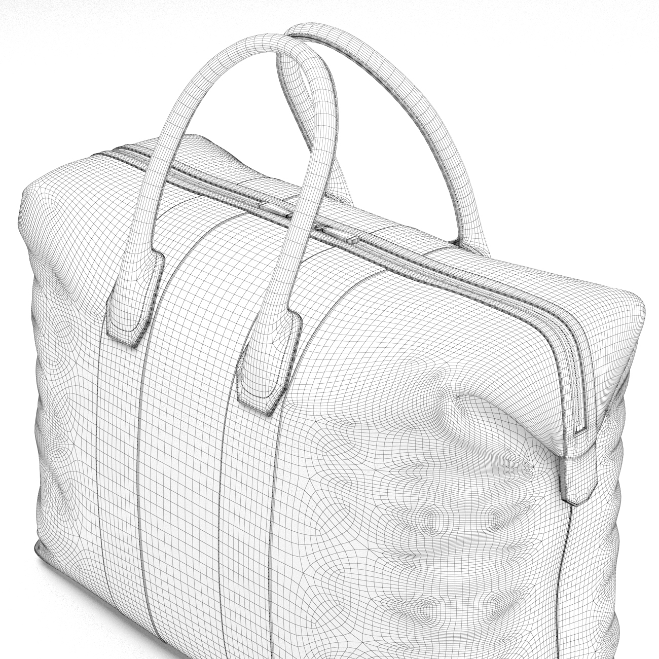 luxury mans handbag 3d model