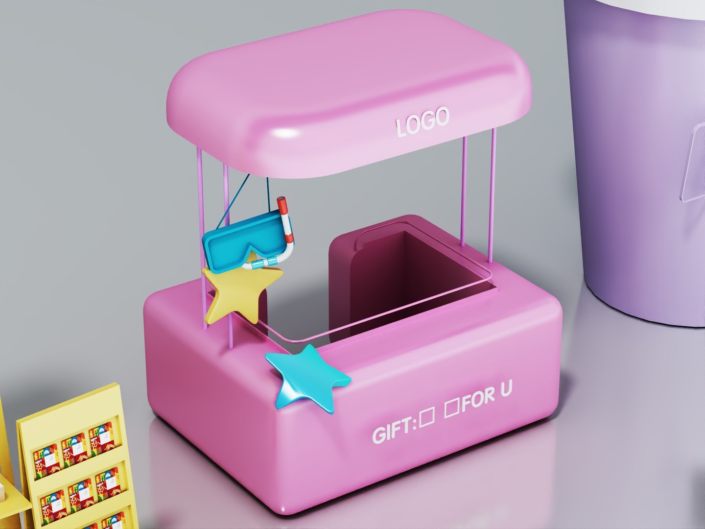 3D Cute Cartoon Gift Stall Branding Kiosk 3D Models Pack - TurboSquid ...