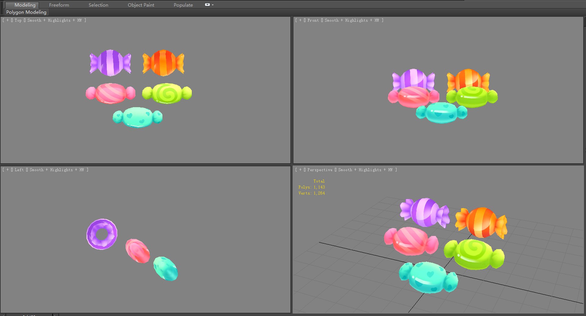 Cartoon Candies 3D Model - TurboSquid 1729946