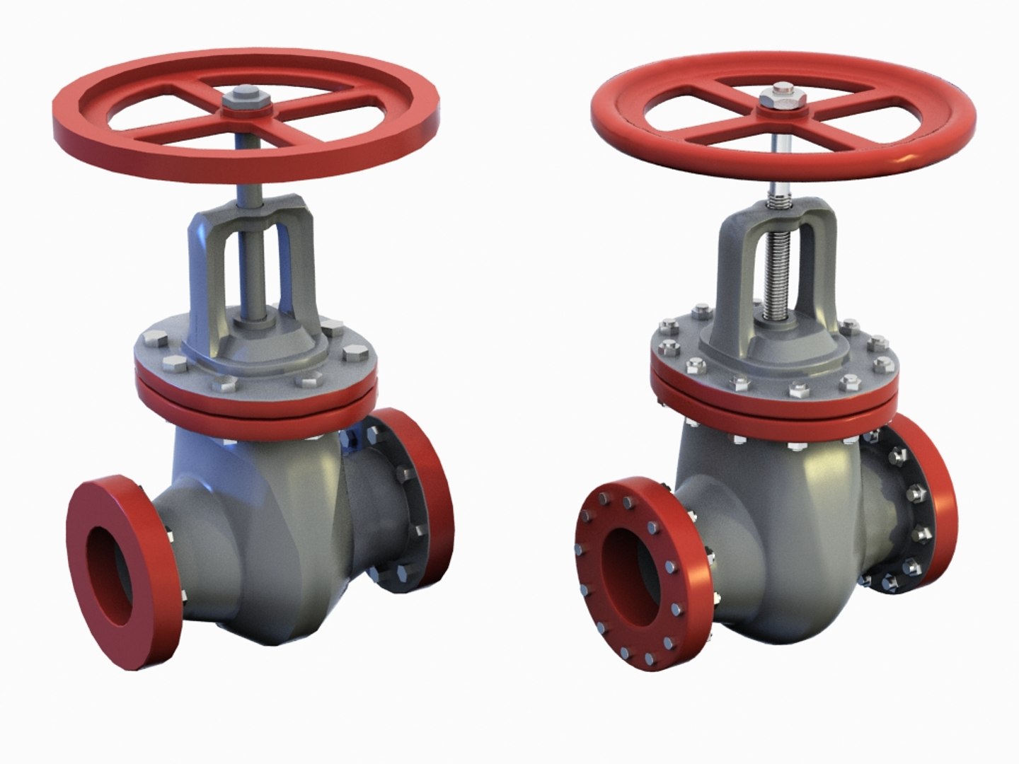 3d model valve modelled